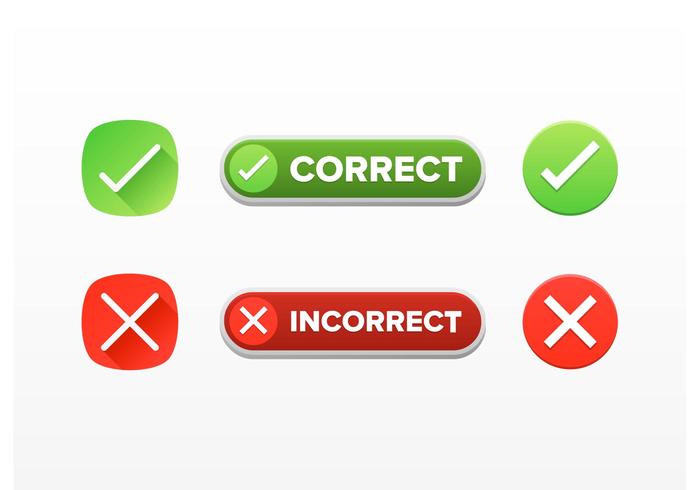 Correct And Incorrect Signs Vectors Free - Download Free Vector Art ... Correct And Incorrect Signs Vectors Free - Download Free Vector Art ...