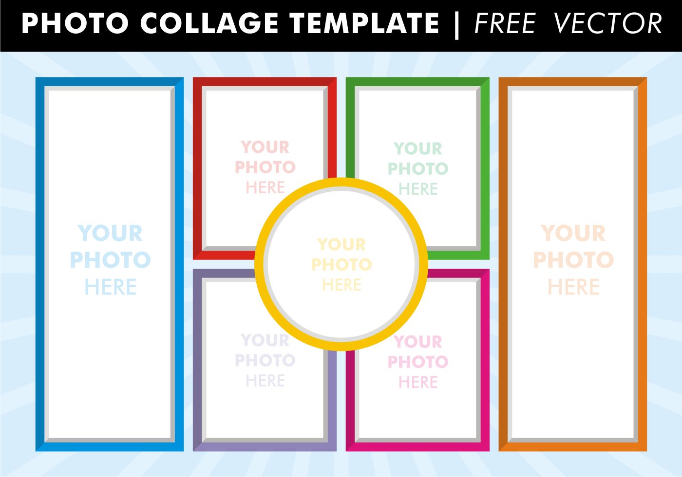 Printable Photo Collage Template Printable Blank World