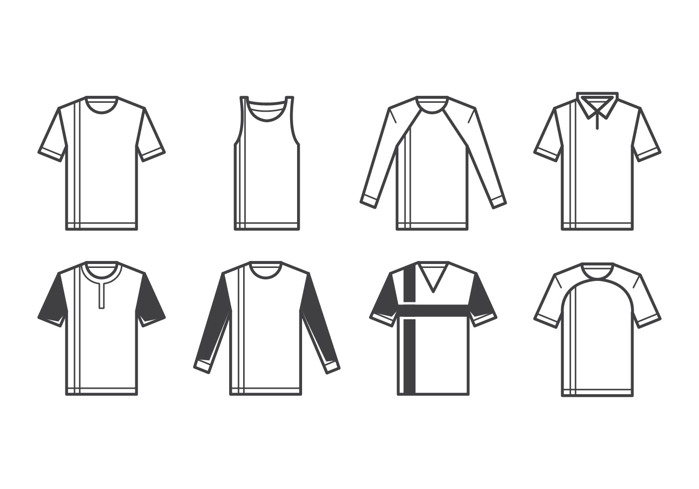 Free T Shirt Template Vector Download Free Vector Art Stock Graphics 