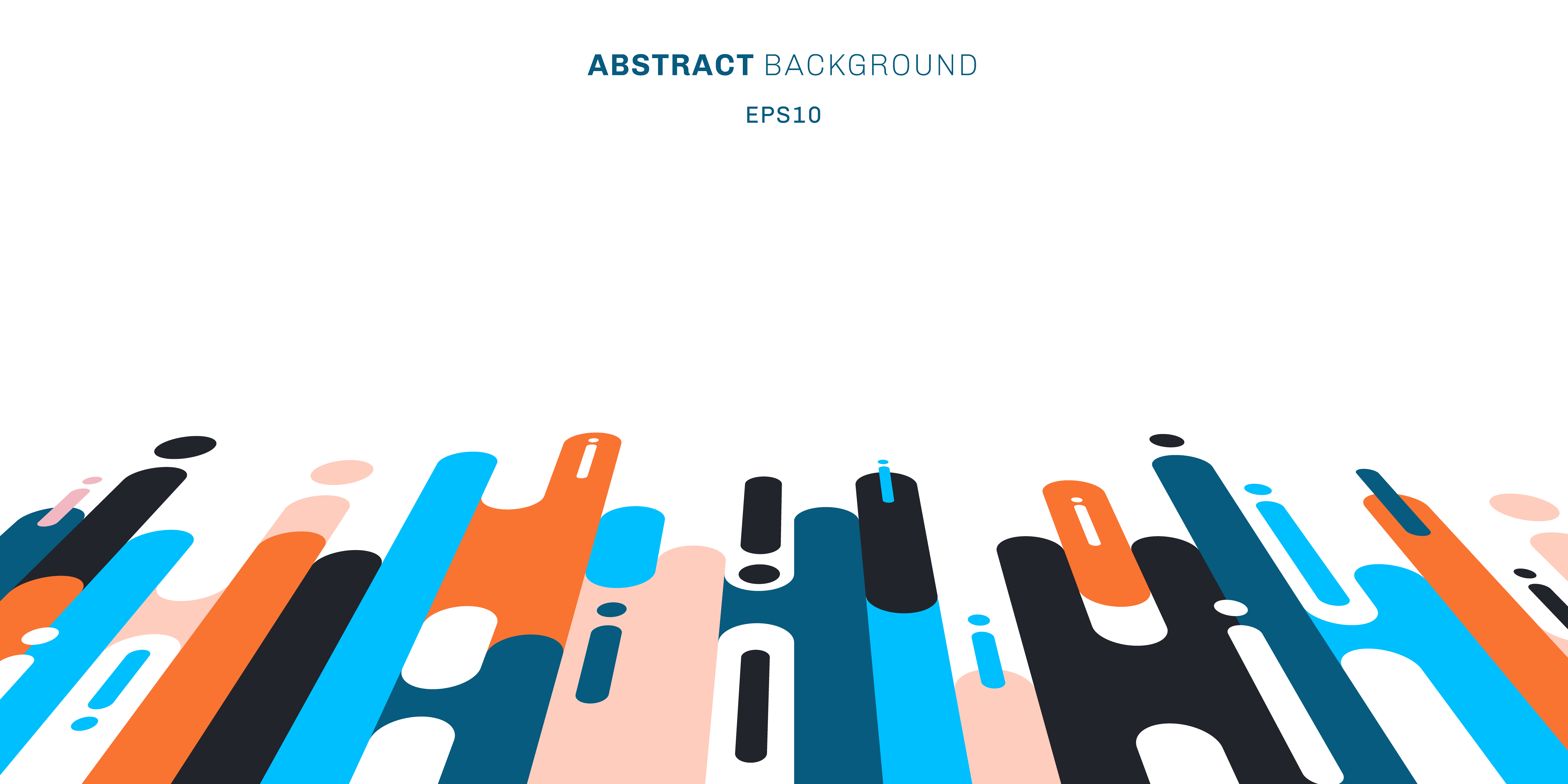 Abstract Colorful Rounded Shapes Lines Transition Perspective