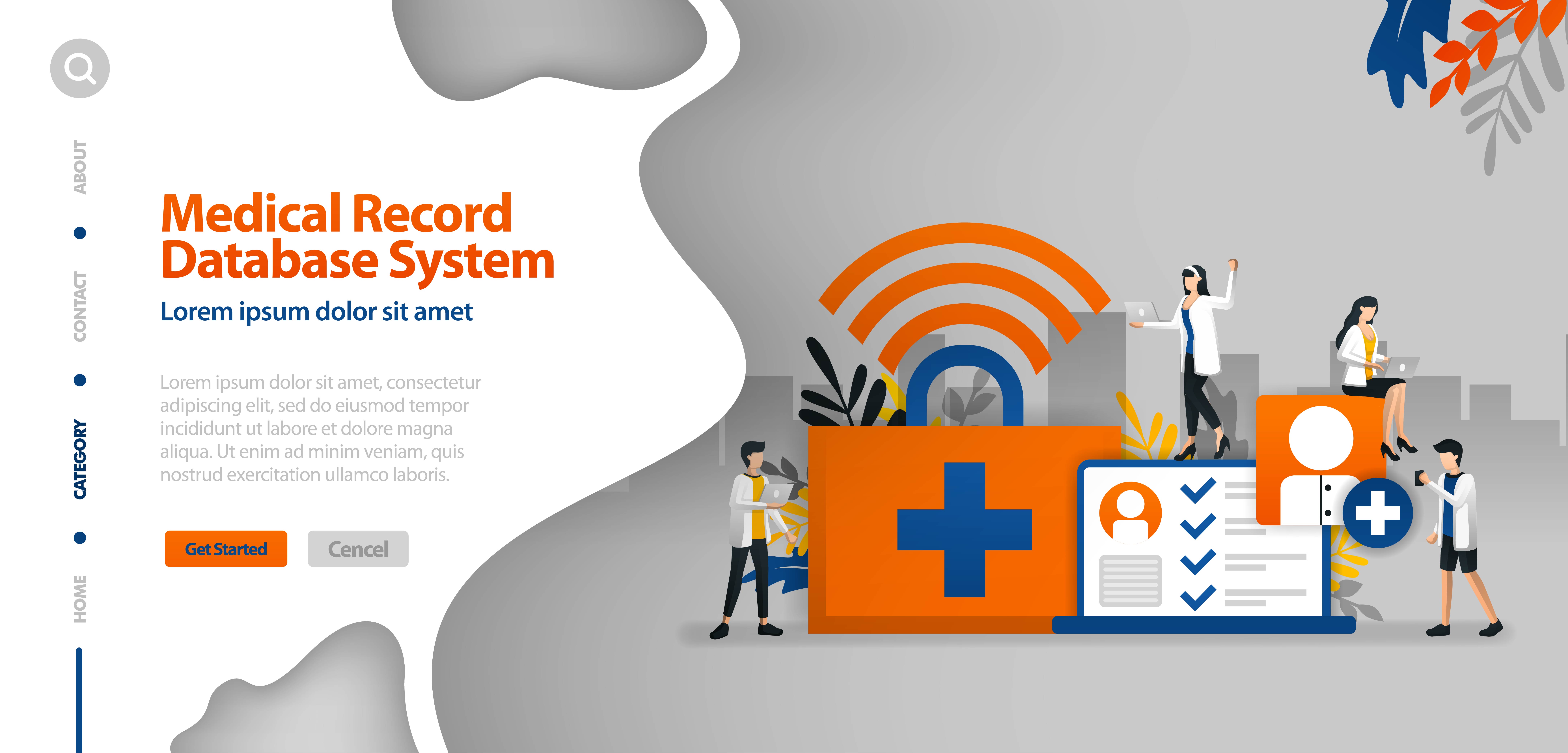 Medical Record Database System Wifi Internet To Help Record Patient S