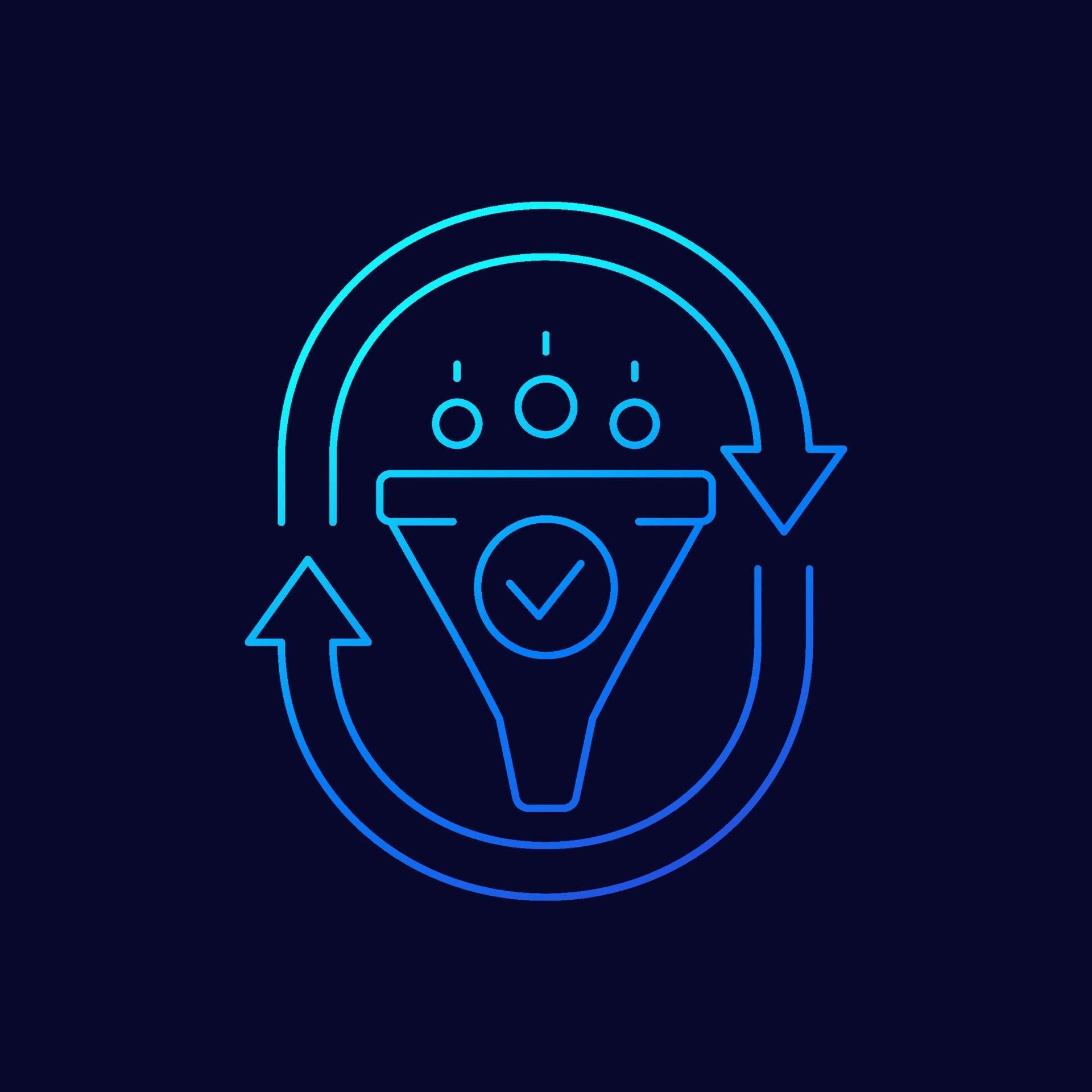 Filtering Vector Linear Icon With Funnel 2204491 Vector Art At Vecteezy