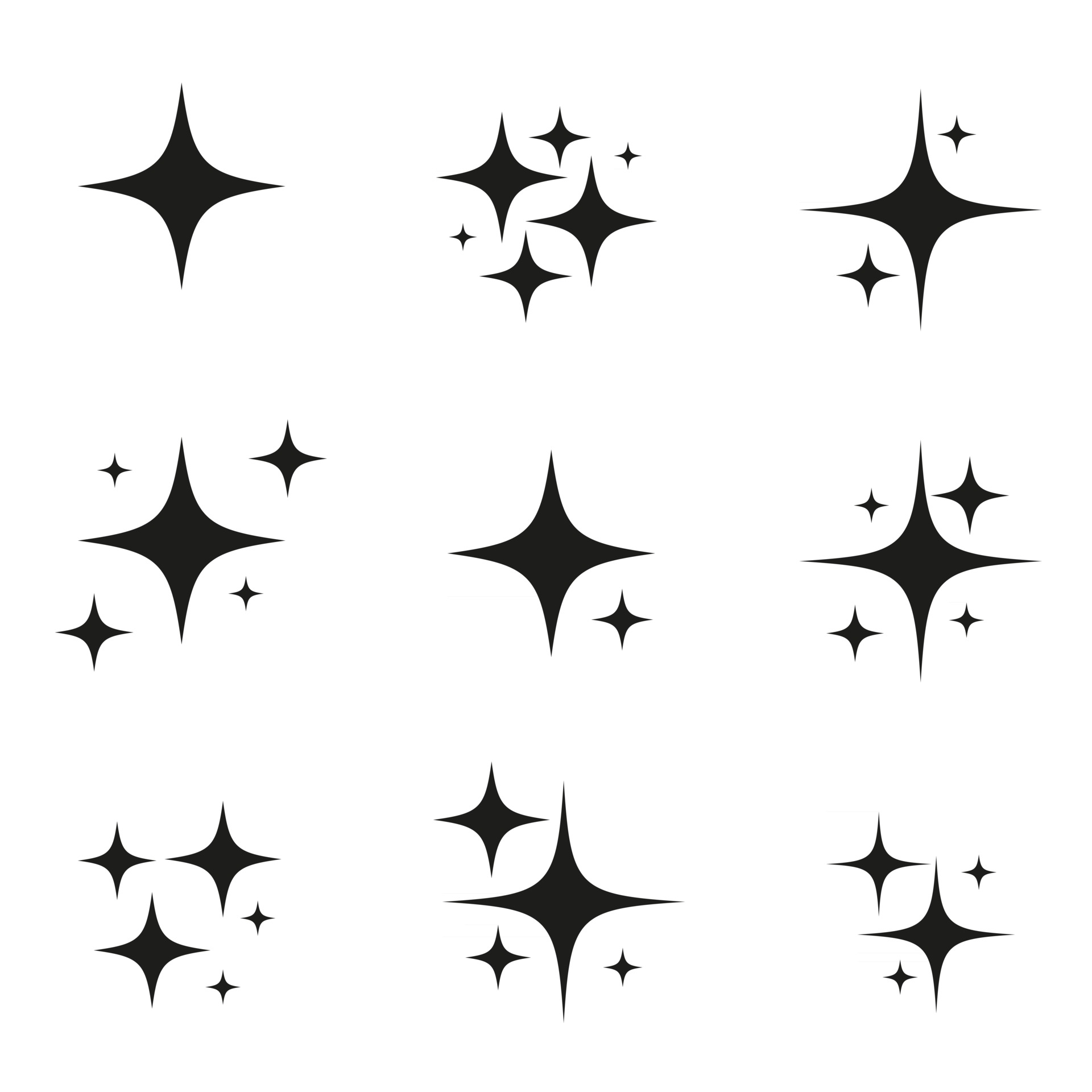 Set Of Original Vector Stars Sparkle Firework Decoration Twinkle