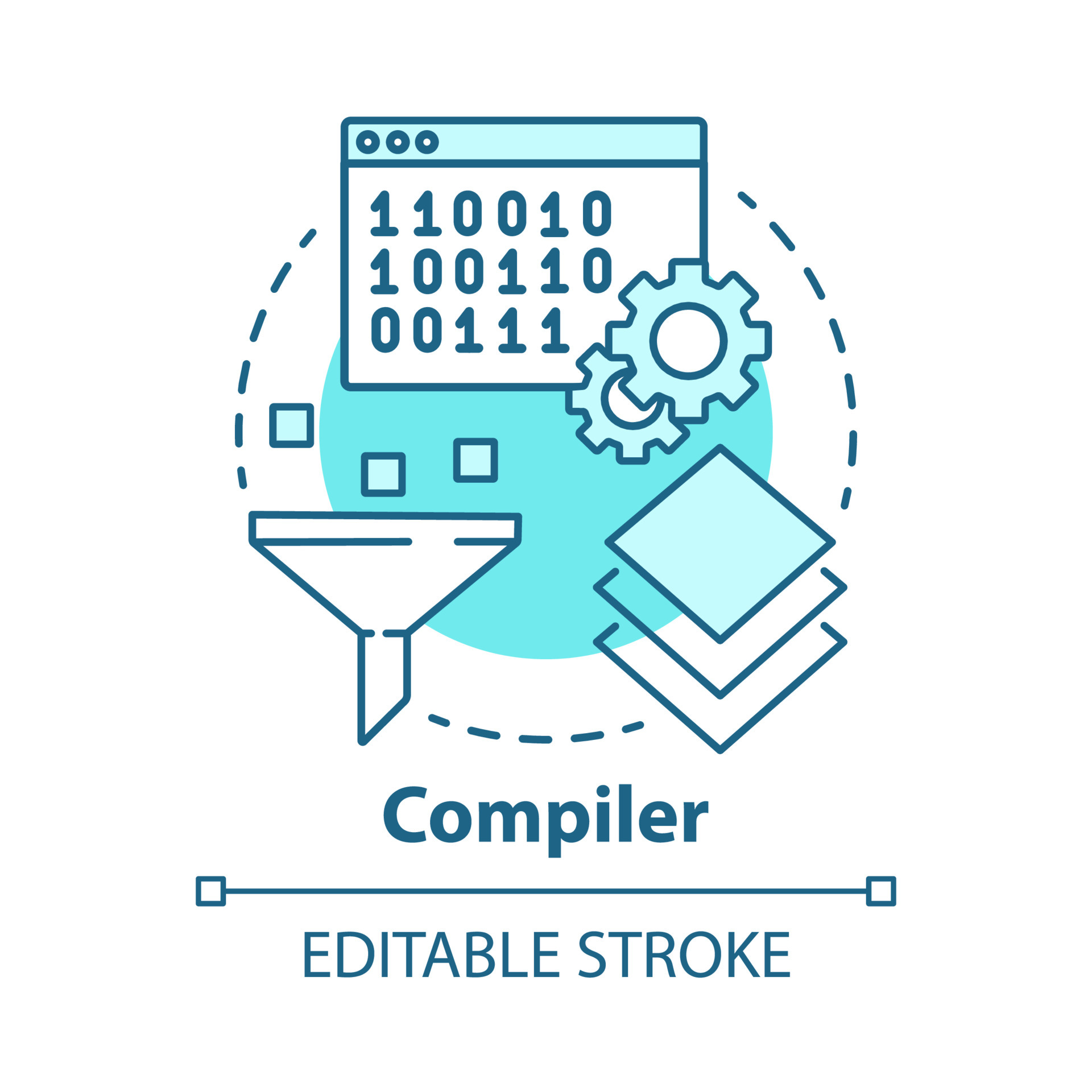 Compiler Concept Icon Software Development Machine Language