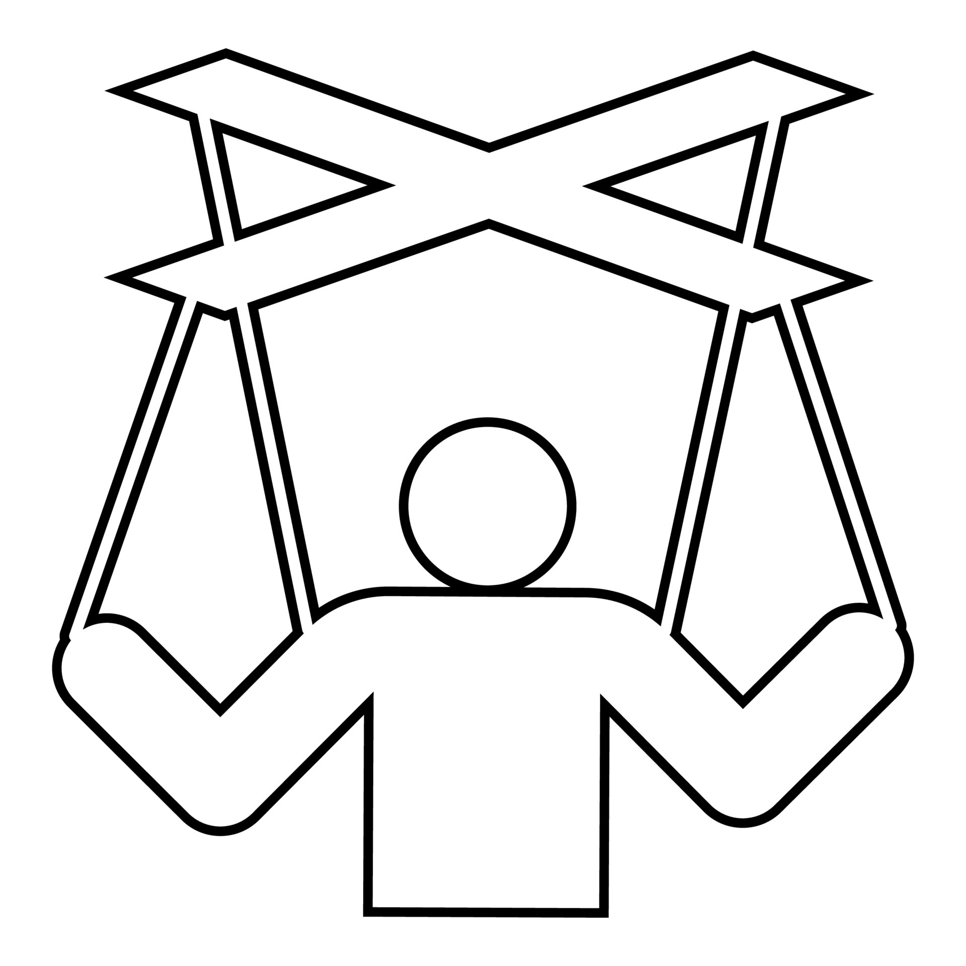 Human Manipulation Concept Puppet Stick Man Manipulating On String