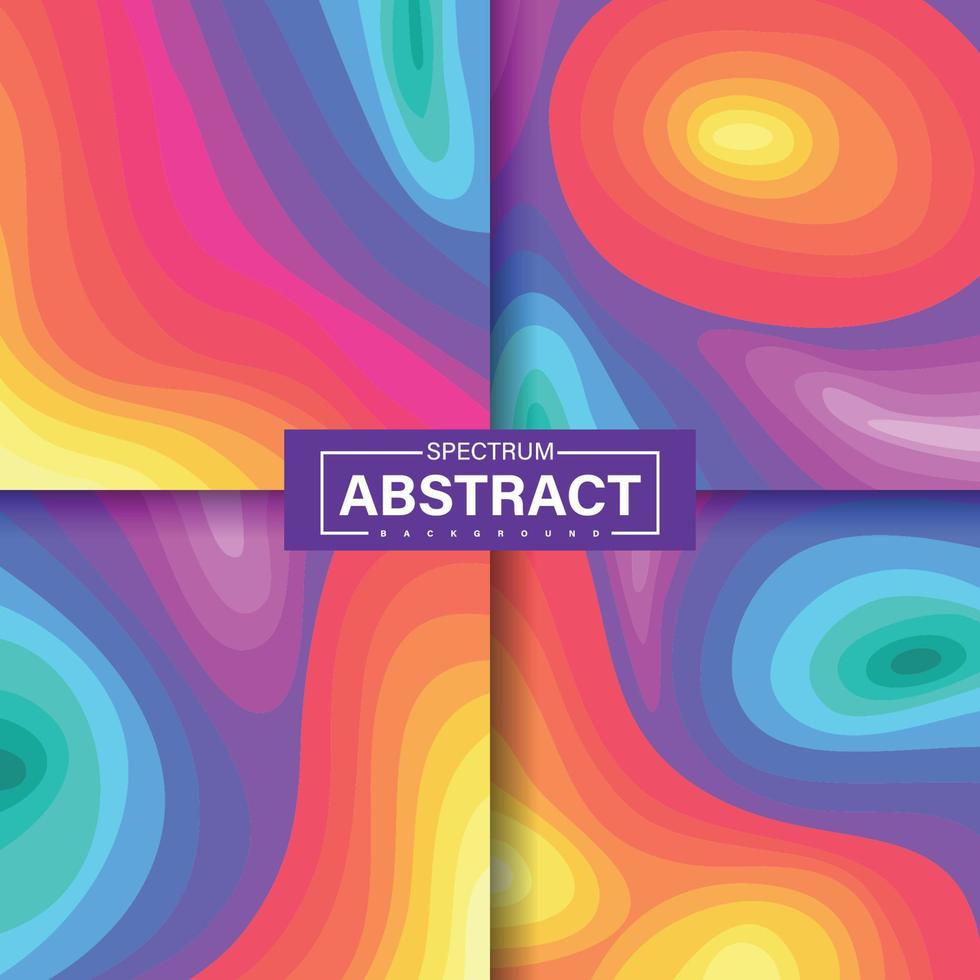 Abstract Spectrum Set With Light Color Wave Shape For Print 5179092