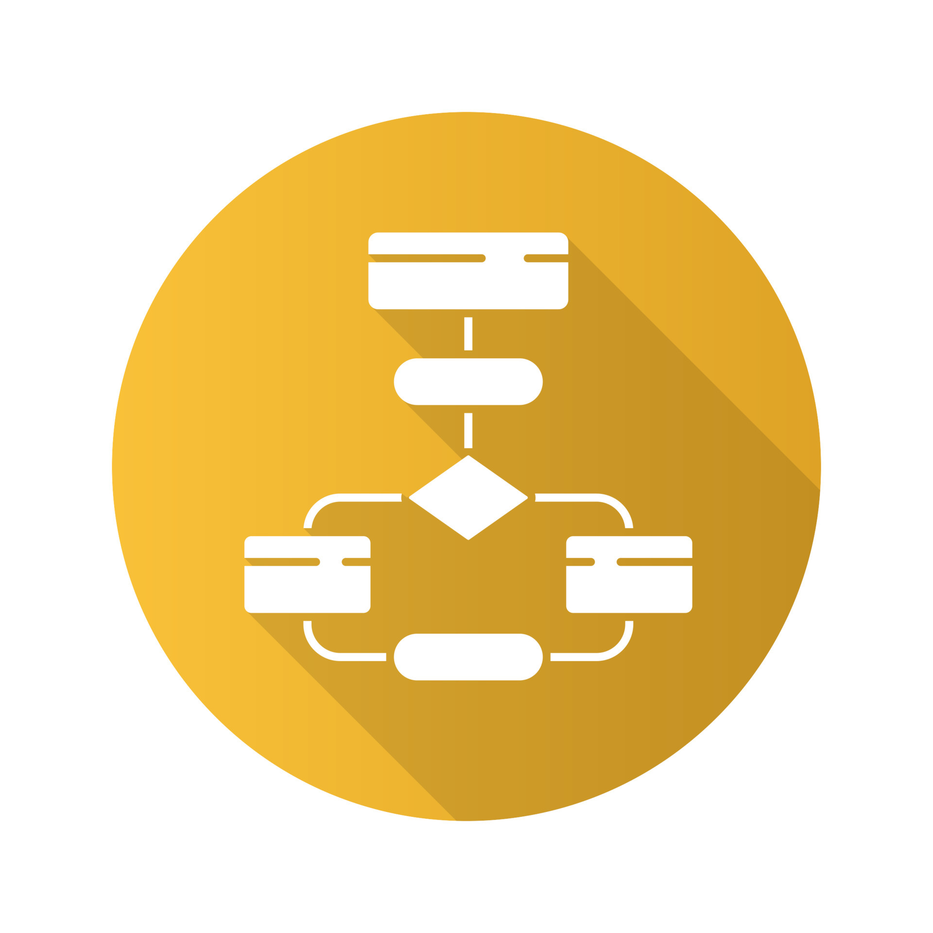 Flow Diagram Flat Design Long Shadow Glyph Icon Flowchart Elements