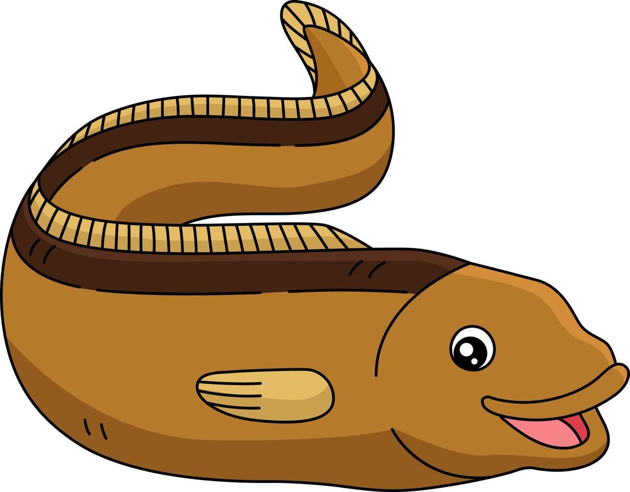 Eel Cartoon Colored Clipart Illustration 6458113 Vector Art At Vecteezy