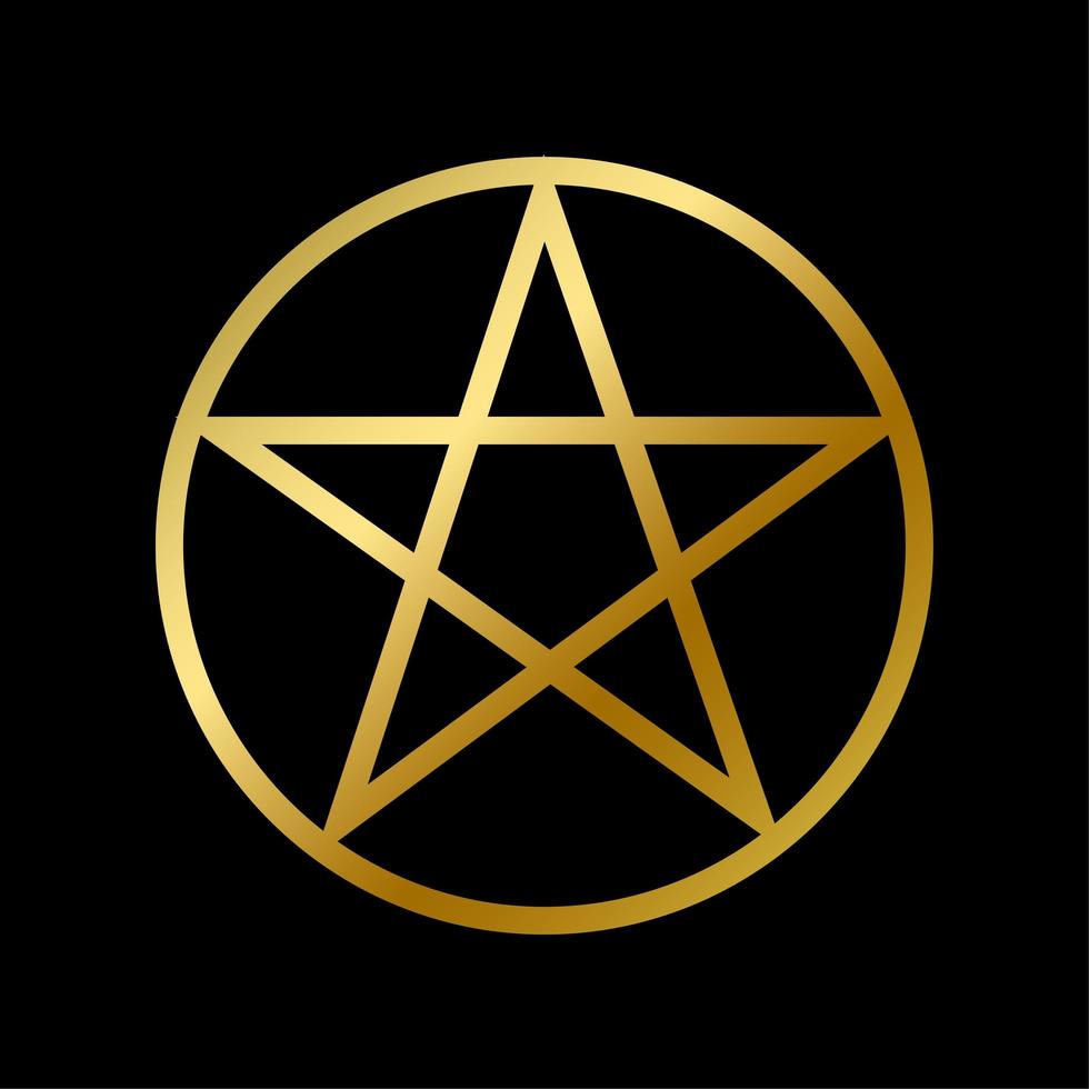 Wicca Pentagram Symbol Isolated Occult Star Sign 6542559 Vector Art At