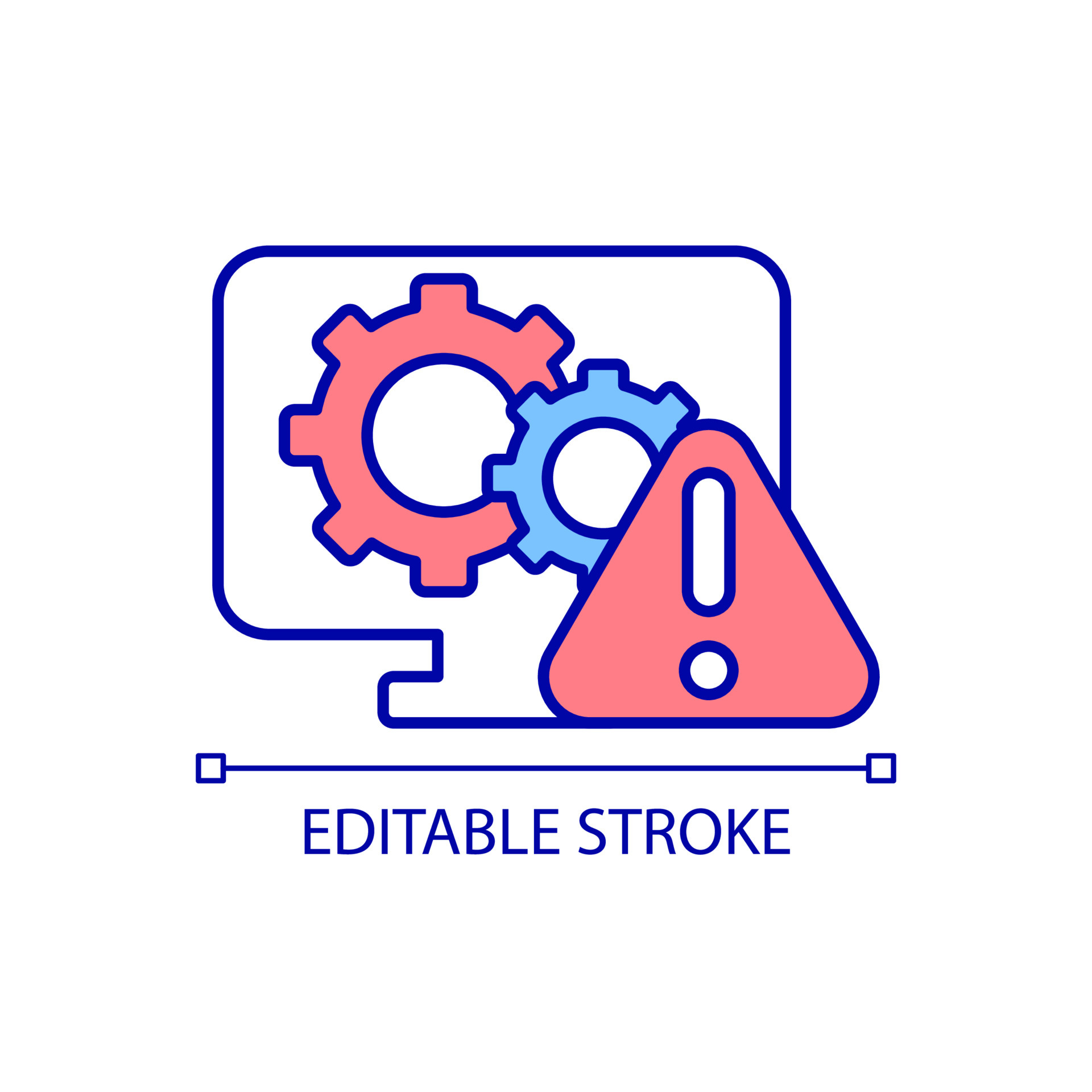 Detecting Computer Hardware Errors RGB Color Icon Computer Programs Failure Identifying