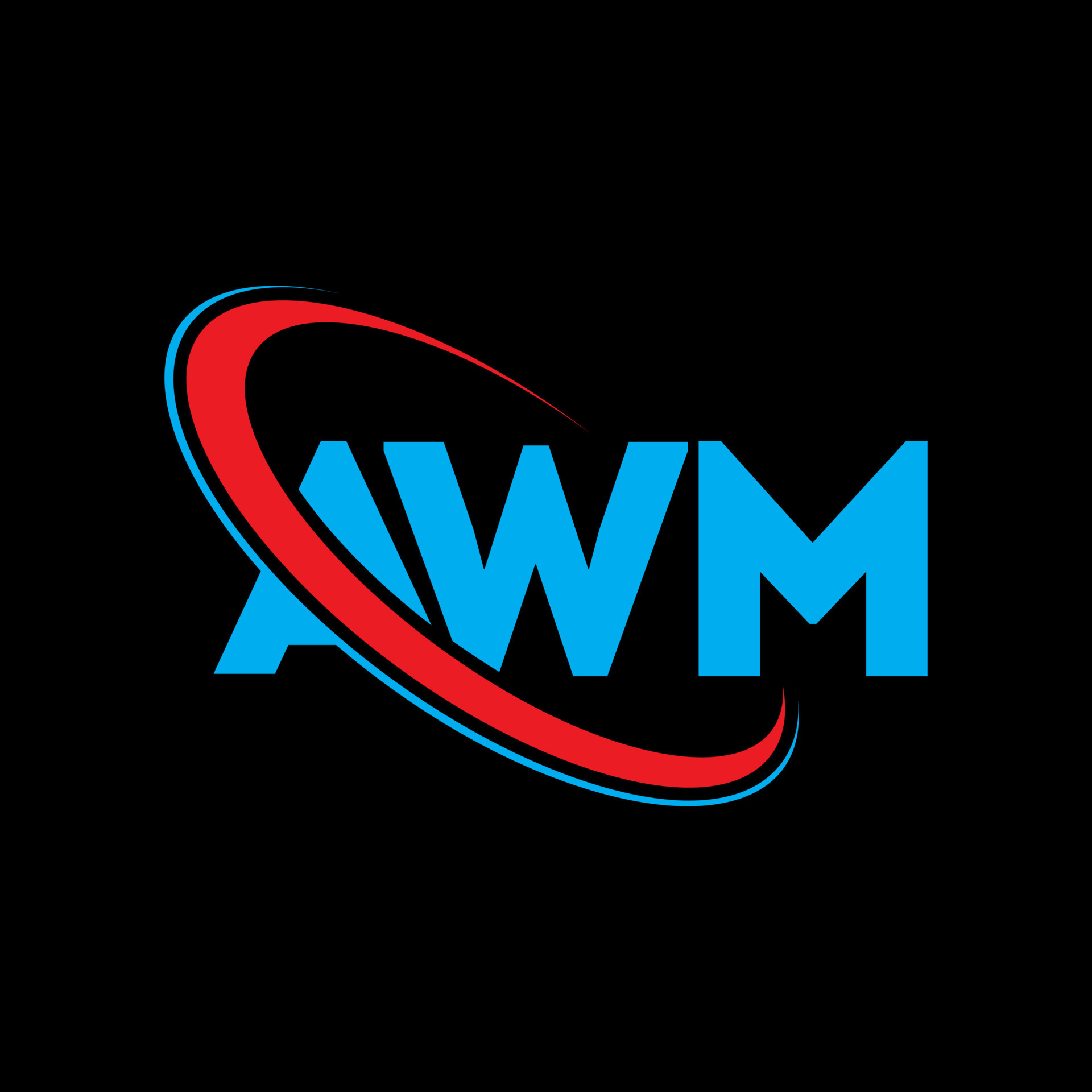AWM Logo AWM Letter AWM Letter Logo Design Initials AWM Logo Linked