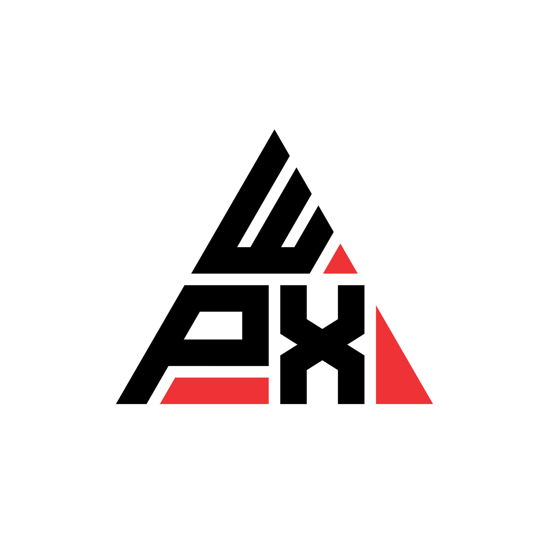 WPX Triangle Letter Logo Design With Triangle Shape WPX Triangle Logo