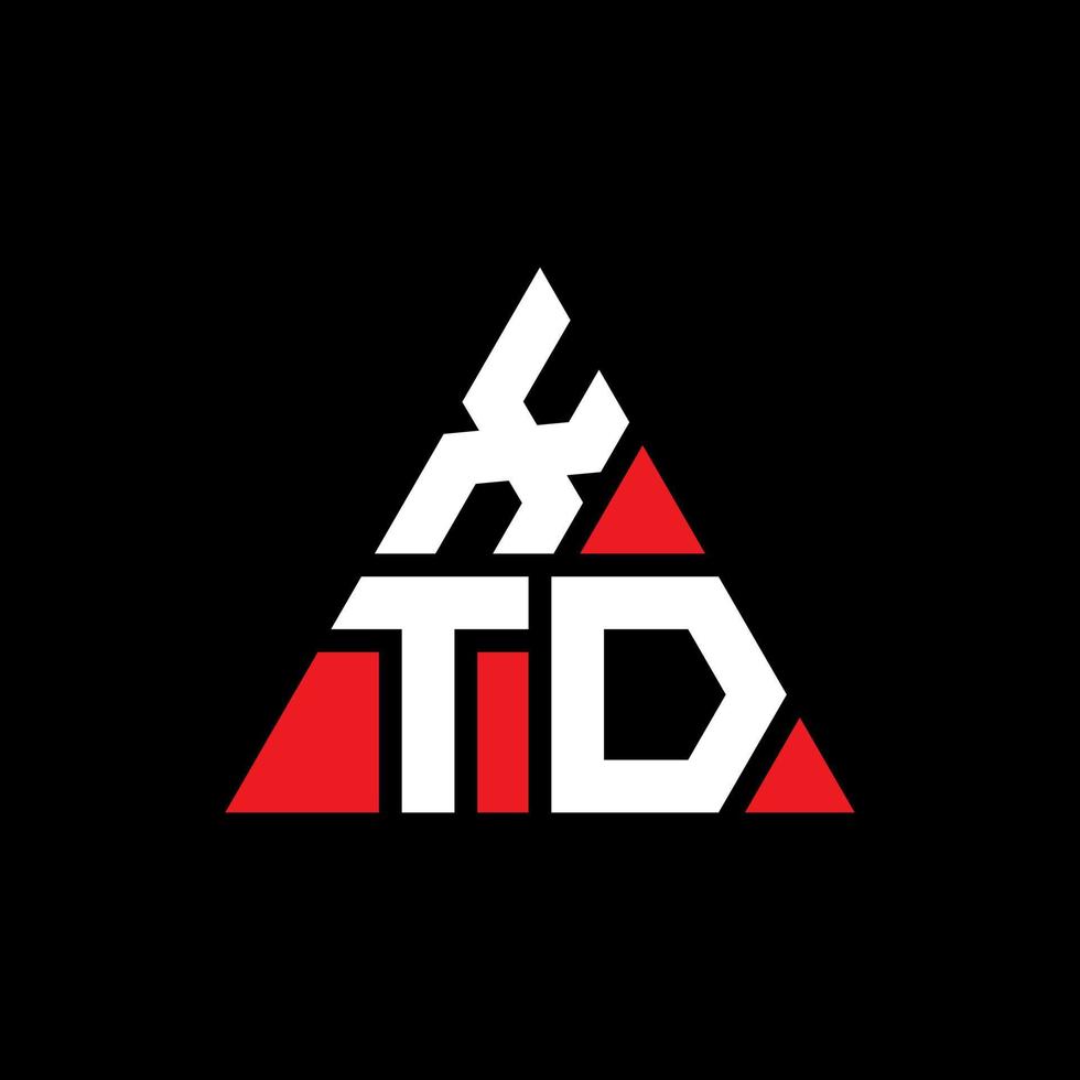 XTD Triangle Letter Logo Design With Triangle Shape XTD Triangle Logo