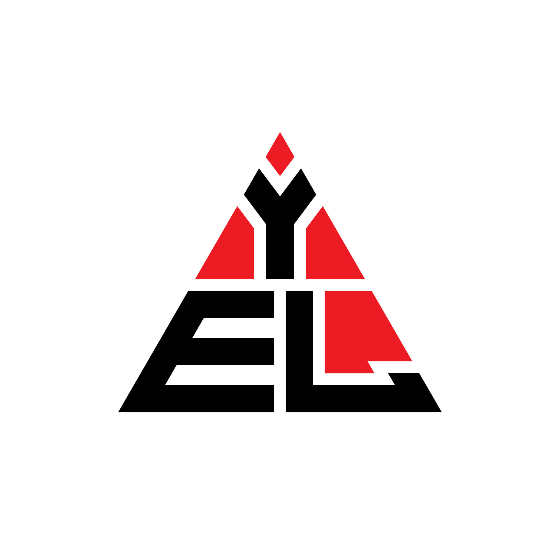 Yel Triangle Letter Logo Design With Triangle Shape Yel Triangle Logo
