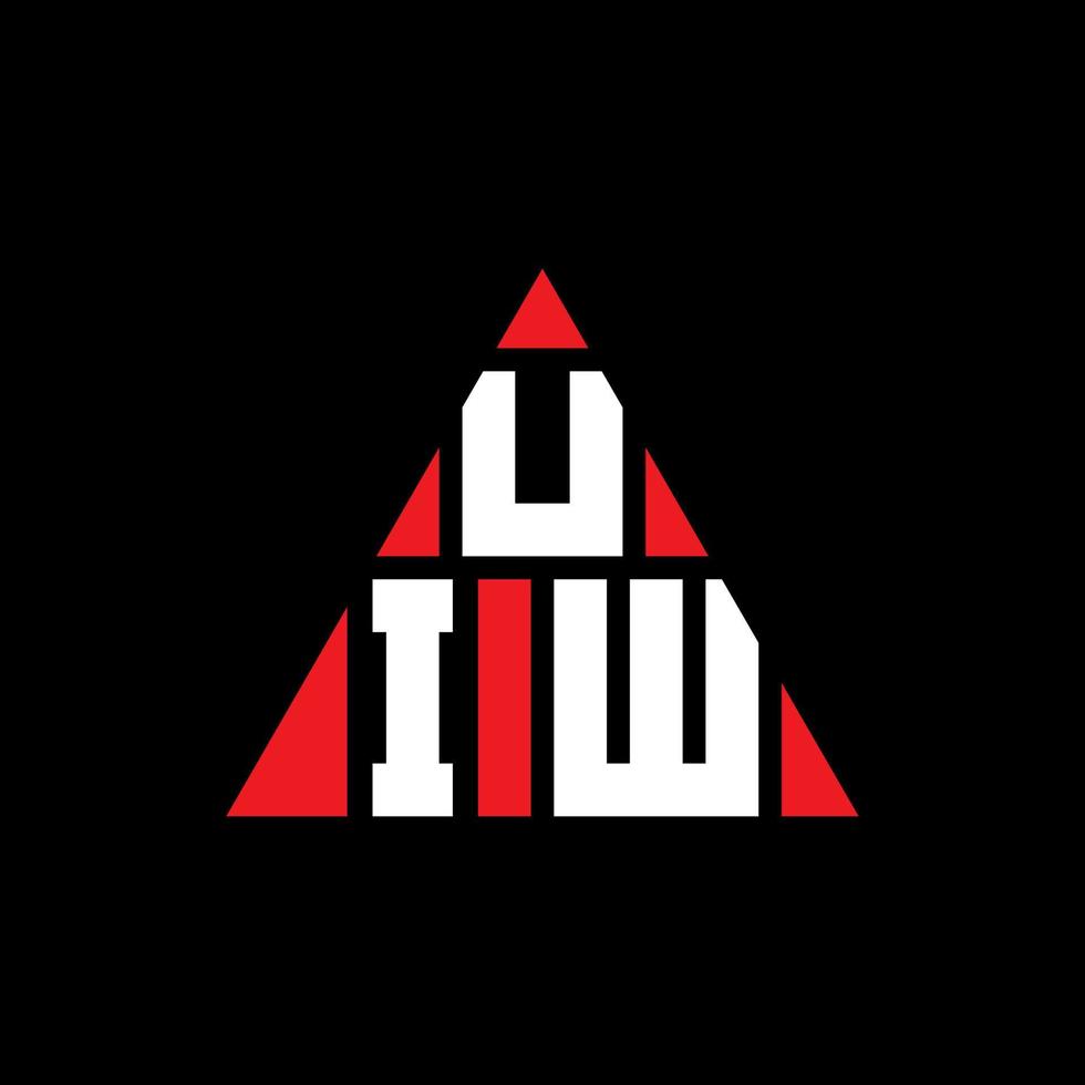 diseño de logotipo de letra triangular uiw con forma de triángulo