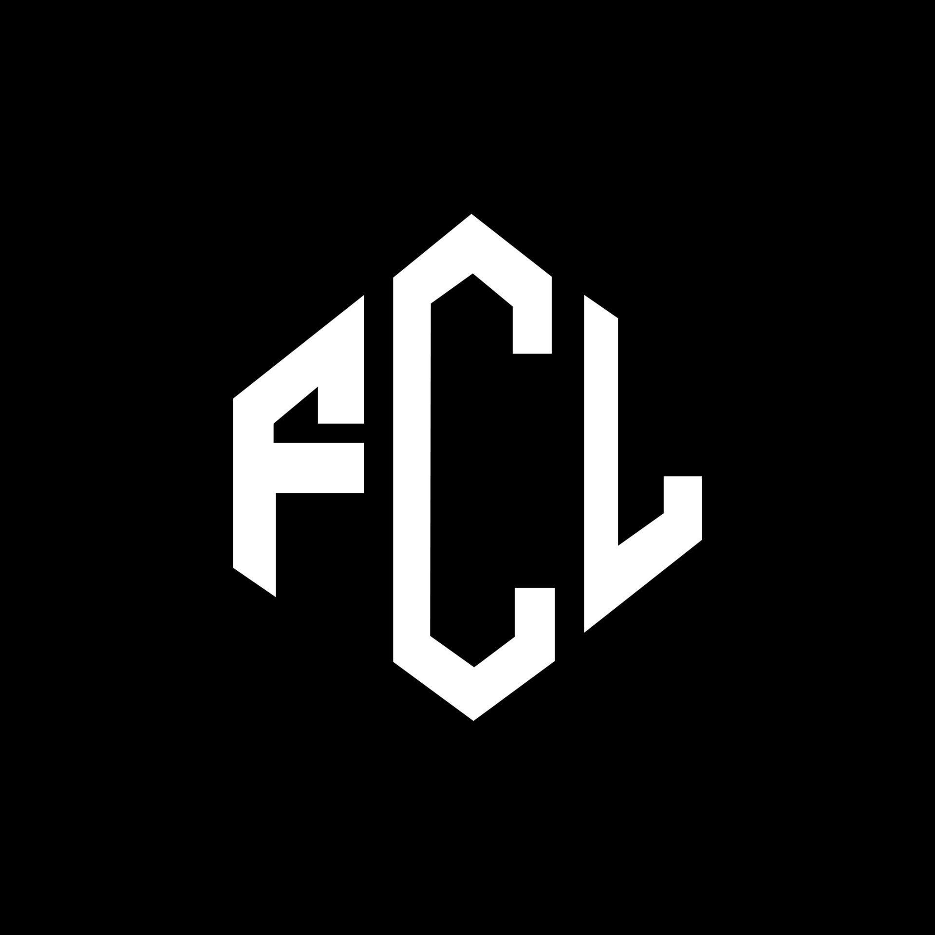 FCL Letter Logo Design With Polygon Shape FCL Polygon And Cube Shape
