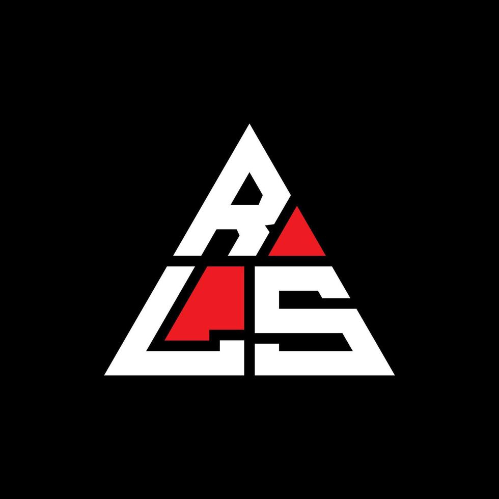RLS Triangle Letter Logo Design With Triangle Shape RLS Triangle Logo