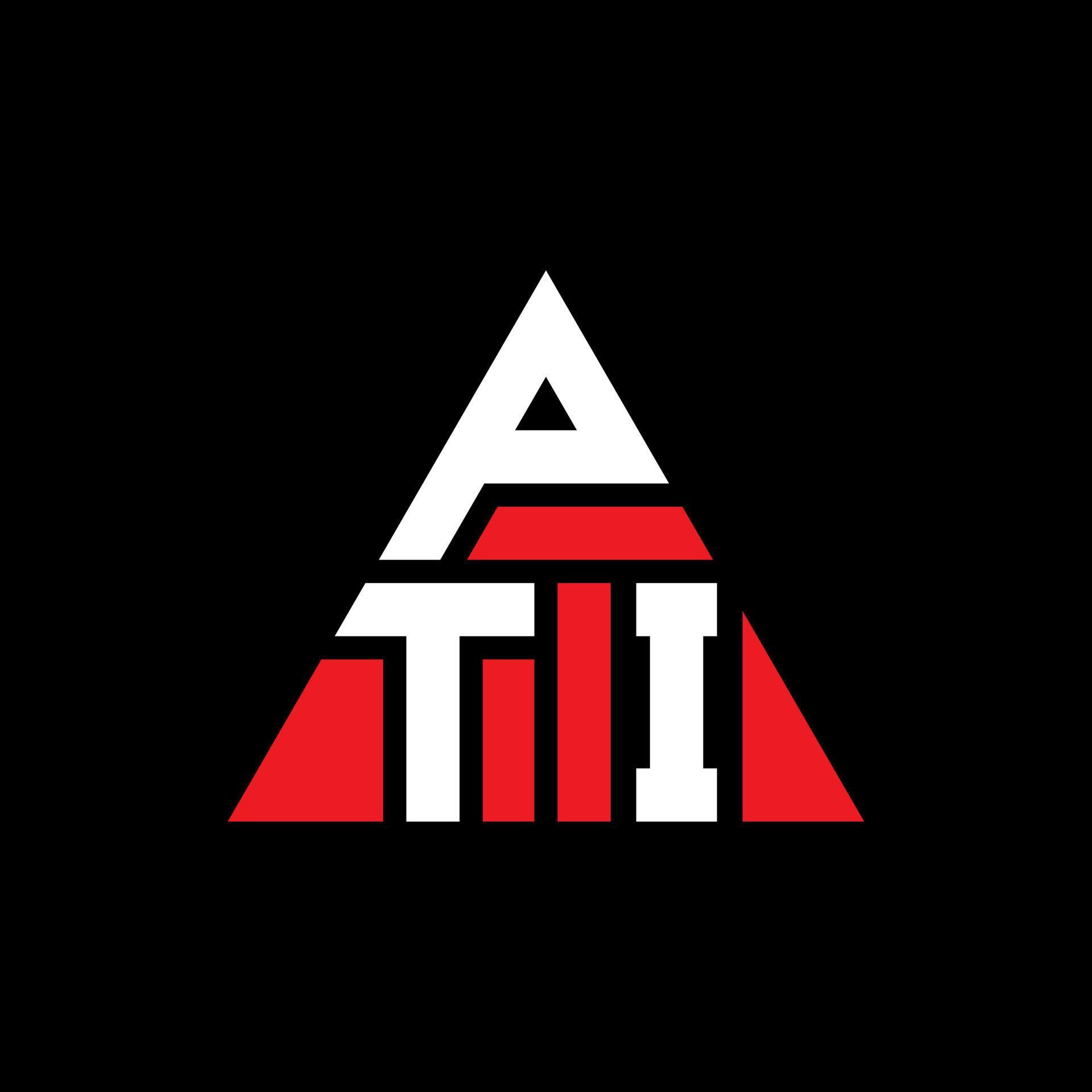 Pti Triangle Letter Logo Design With Triangle Shape Pti Triangle Logo