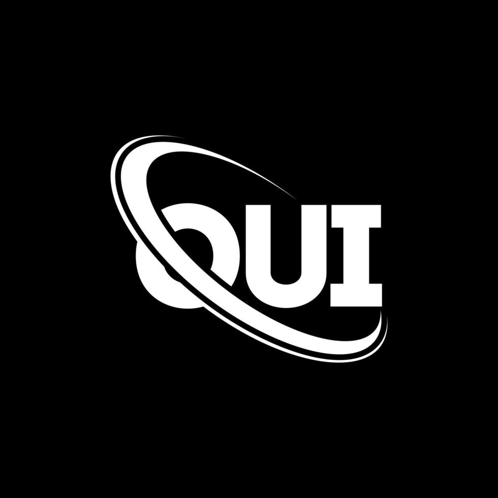 oui logotipo oui carta diseño del logotipo de la letra oui iniciales