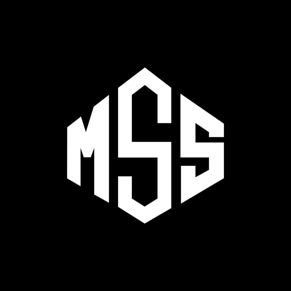 MSS Letter Logo Design With Polygon Shape MSS Polygon And Cube Shape