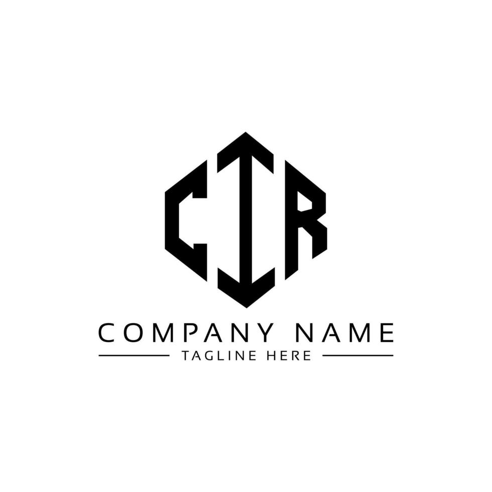 diseño de logotipo de letra cir con forma de polígono diseño de