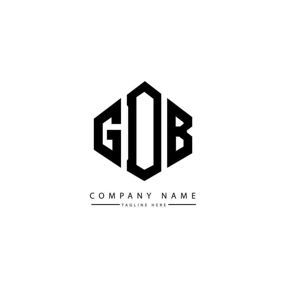 GDB Letter Logo Design With Polygon Shape GDB Polygon And Cube Shape