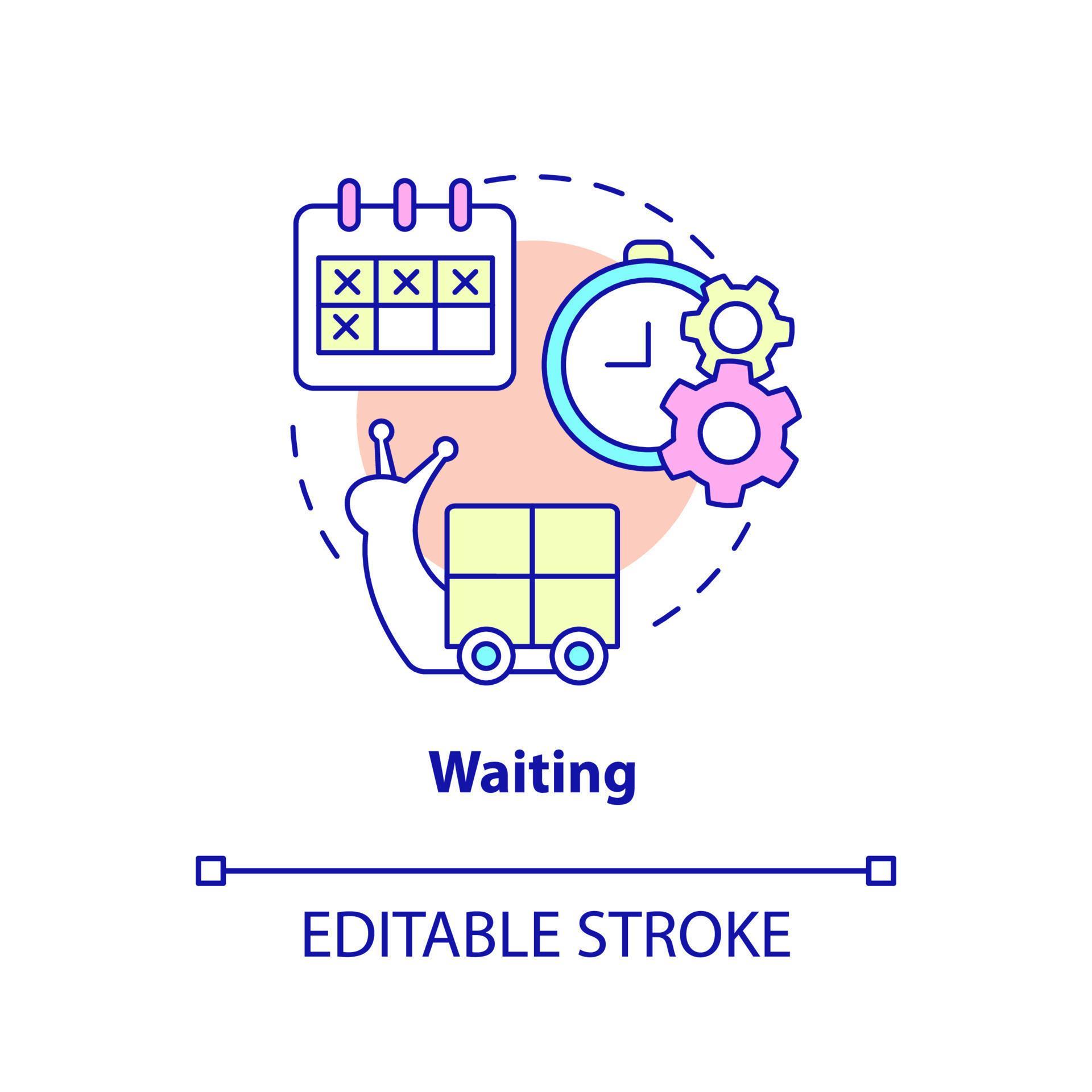 Waiting Concept Icon Idle Time Commodities Processing Type Of Muda