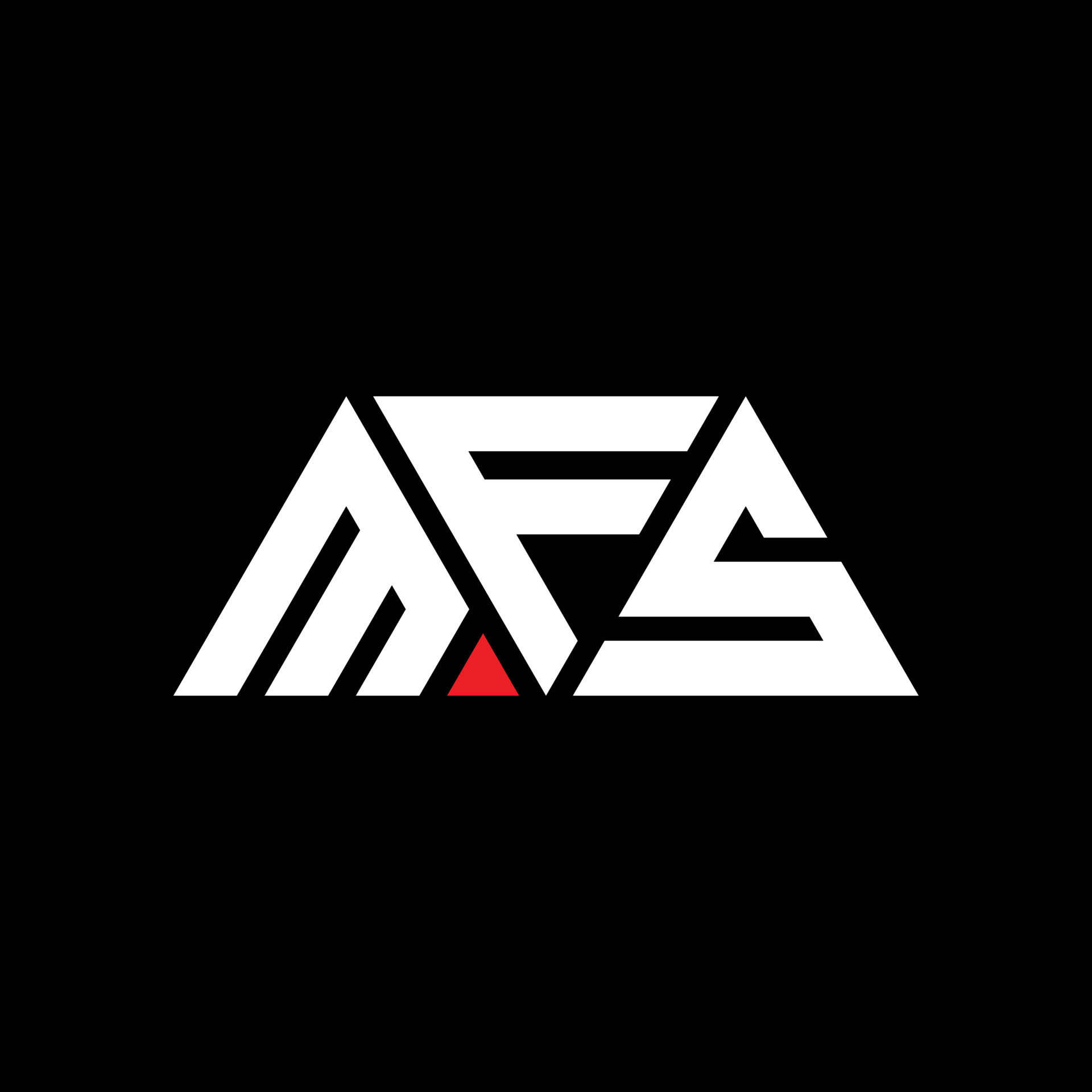 MFS Triangle Letter Logo Design With Triangle Shape MFS Triangle Logo