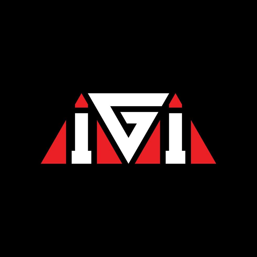 IGI Triangle Letter Logo Design With Triangle Shape IGI Triangle Logo