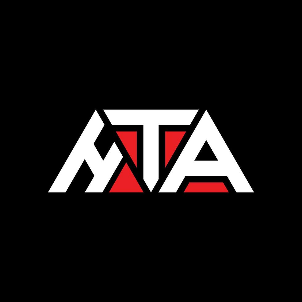 HTA Triangle Letter Logo Design With Triangle Shape HTA Triangle Logo