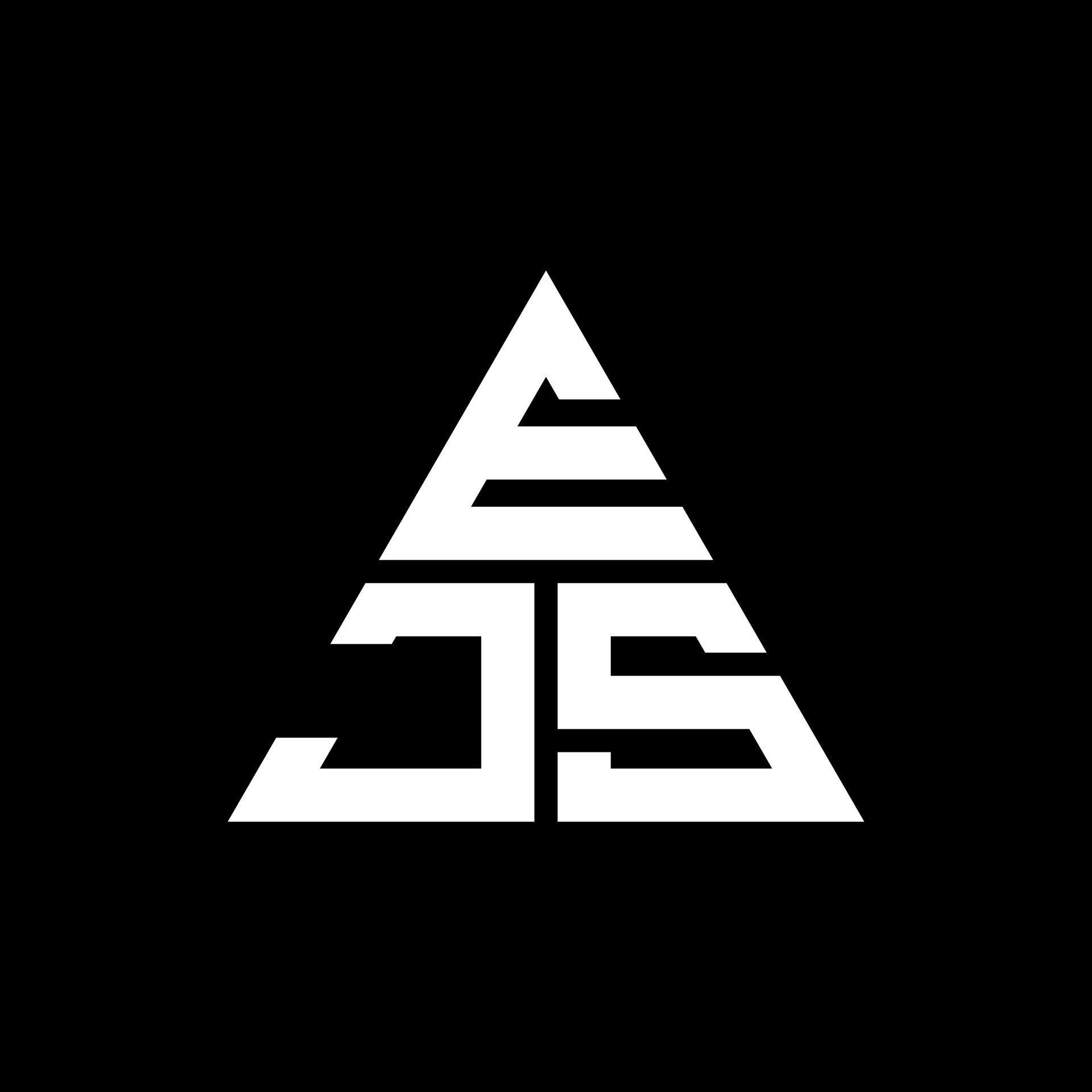 EJS Triangle Letter Logo Design With Triangle Shape EJS Triangle Logo