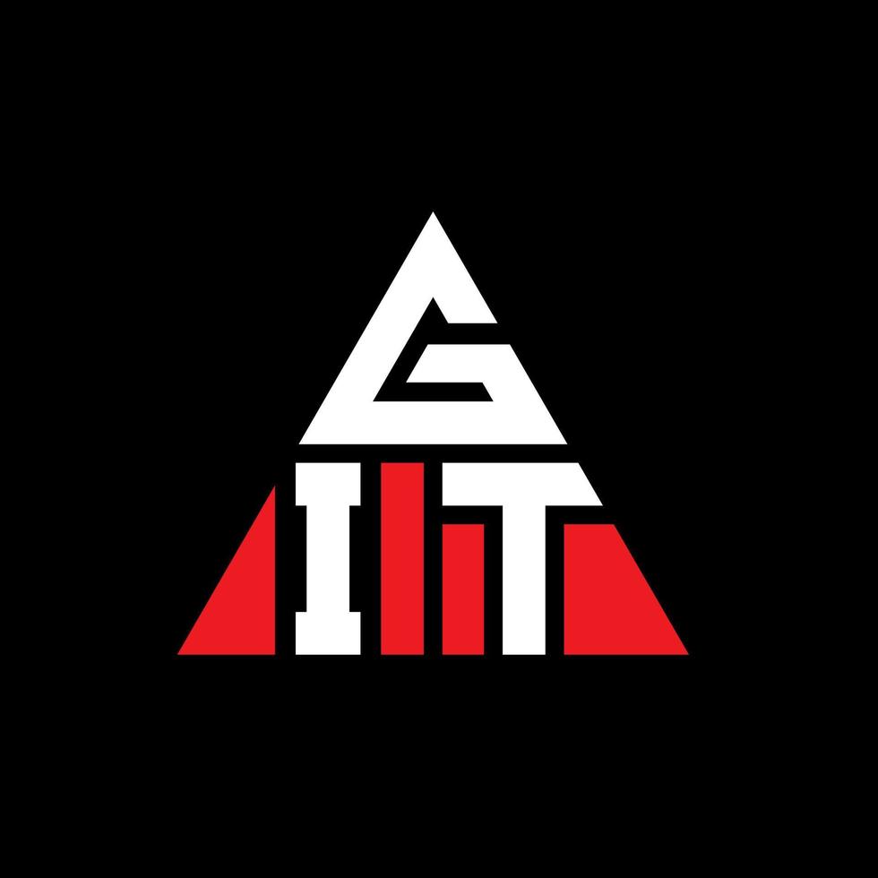 GIT Triangle Letter Logo Design With Triangle Shape GIT Triangle Logo