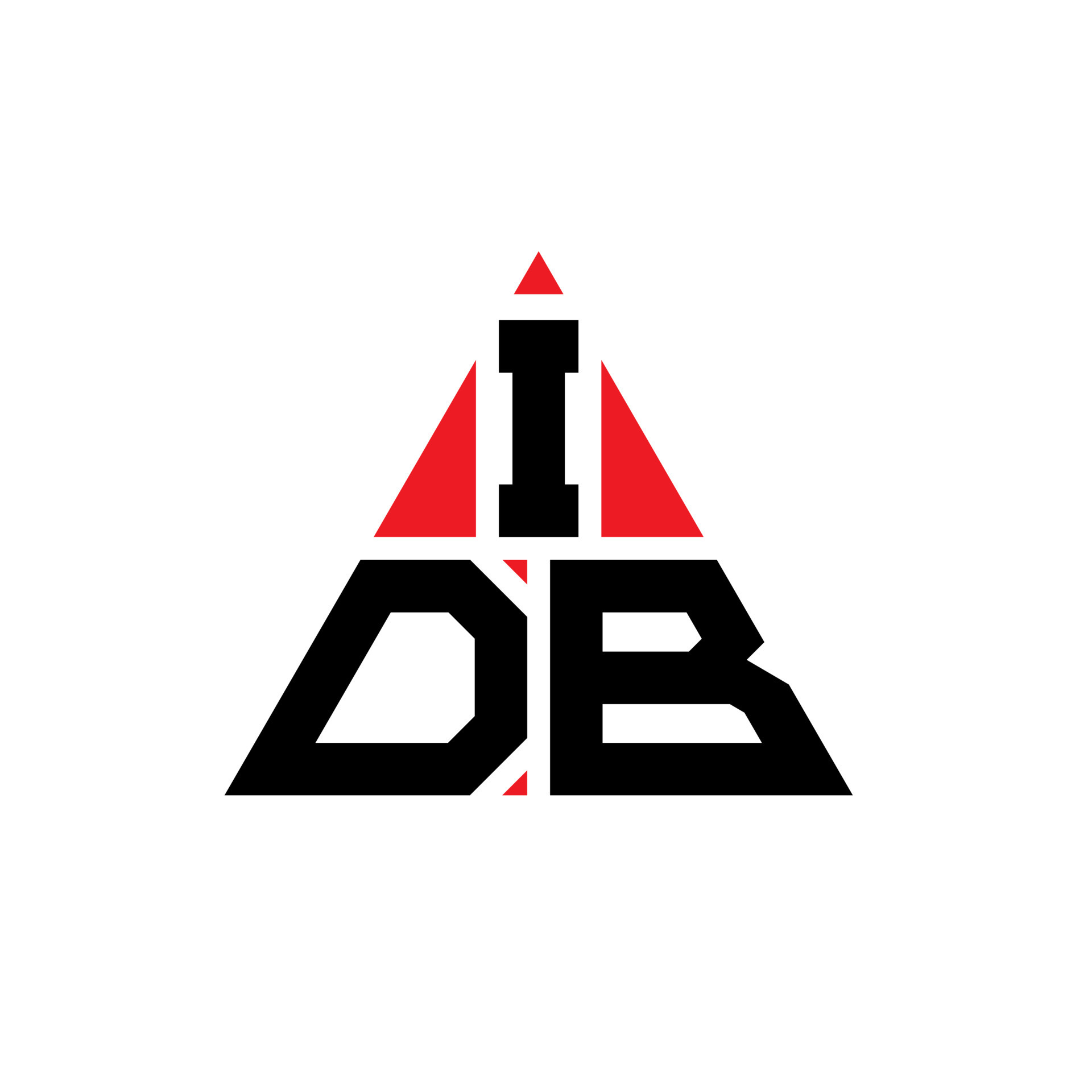 Idb Triangle Letter Logo Design With Triangle Shape Idb Triangle Logo