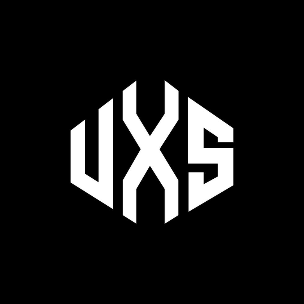 diseño de logotipo de letra uxs con forma de polígono diseño de