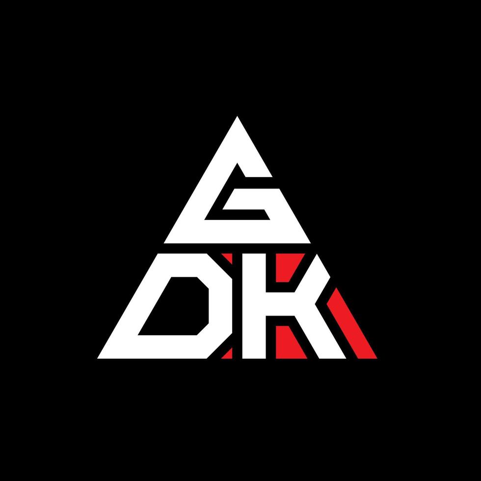 GDK Triangle Letter Logo Design With Triangle Shape GDK Triangle Logo