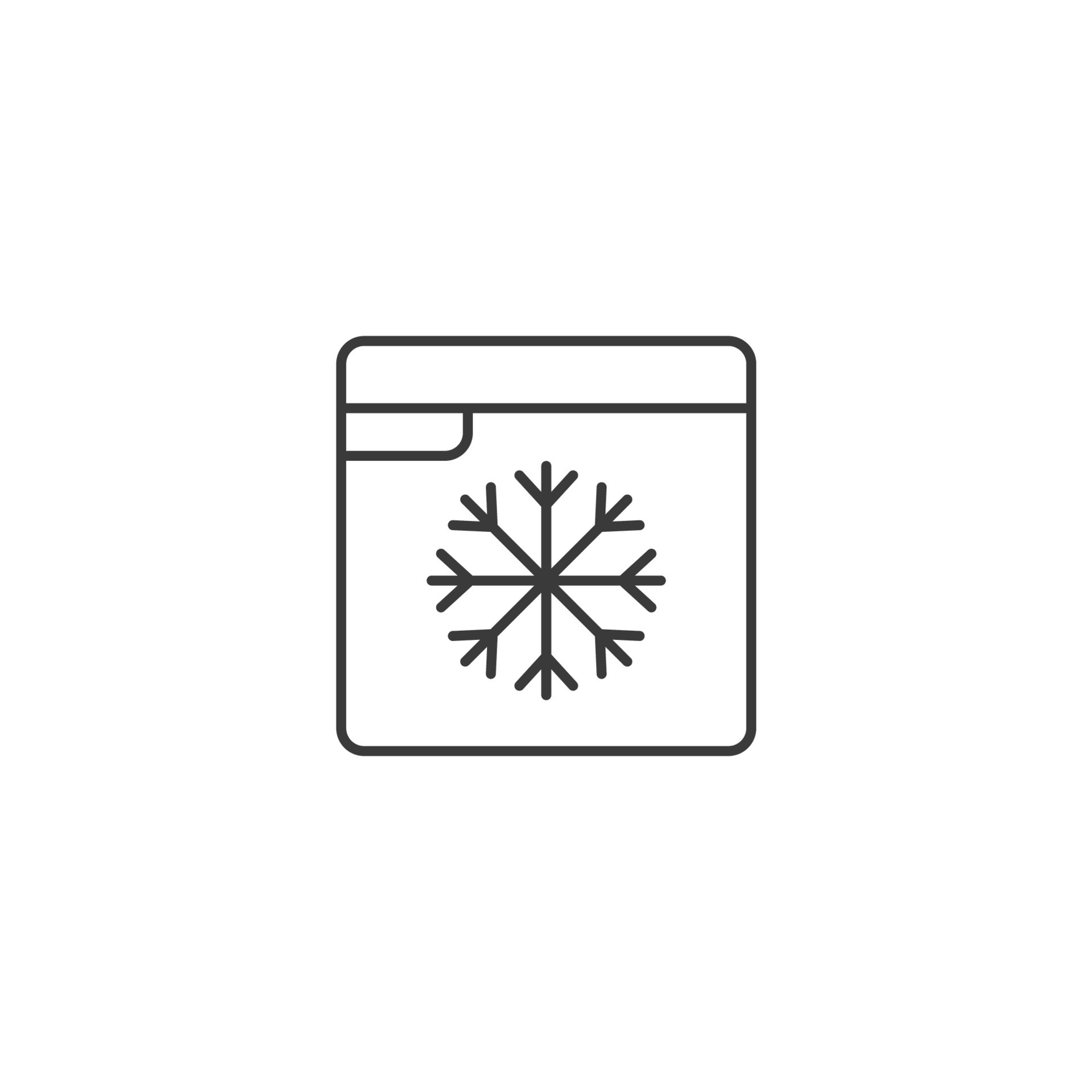 Vector Sign Of The Freezer Symbol Is Isolated On A White Background