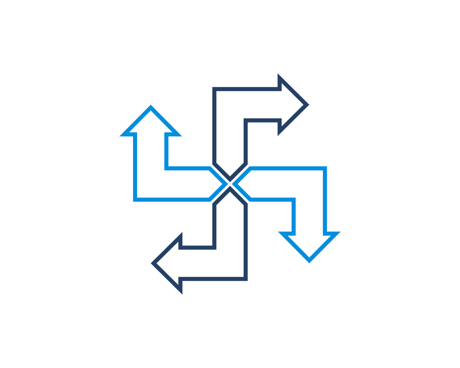 Arrow Direction Rotation With Blue Color Logo 9789093 Vector Art At