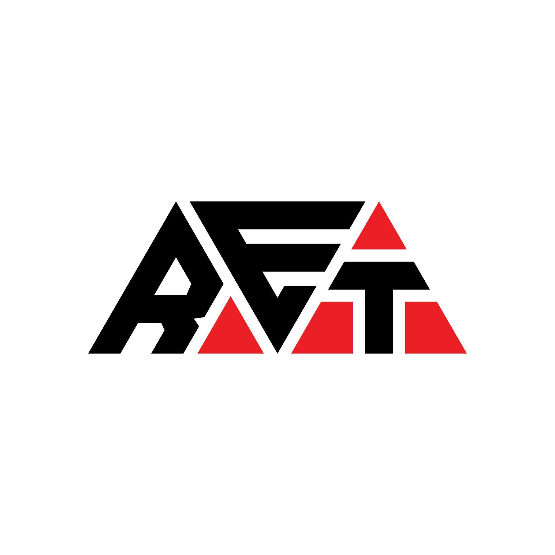 RET Triangle Letter Logo Design With Triangle Shape RET Triangle Logo