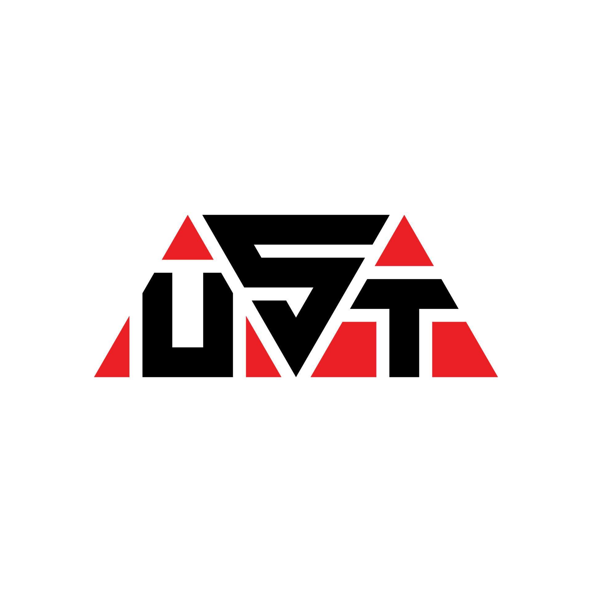 UST Triangle Letter Logo Design With Triangle Shape UST Triangle Logo