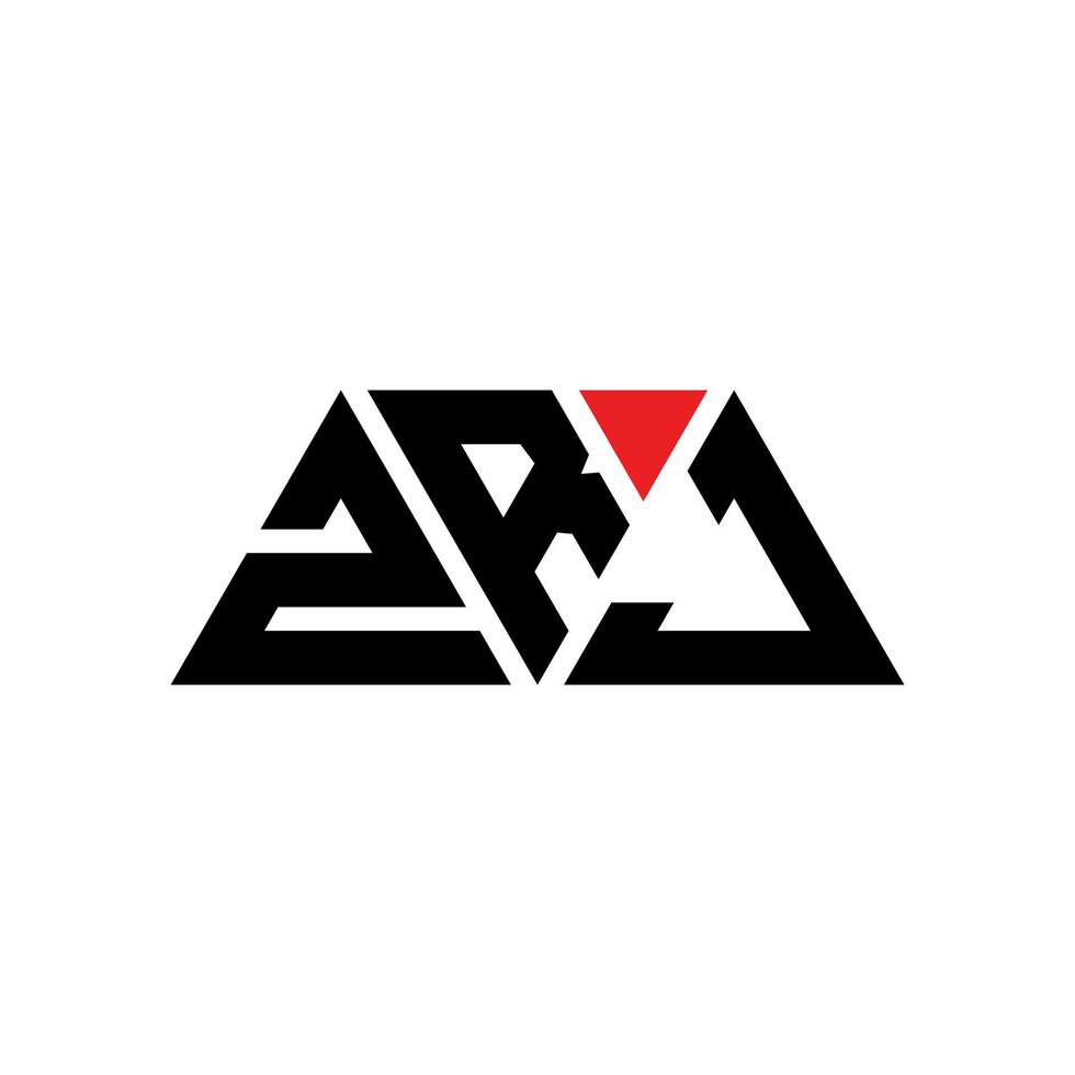 ZRJ Triangle Letter Logo Design With Triangle Shape ZRJ Triangle Logo