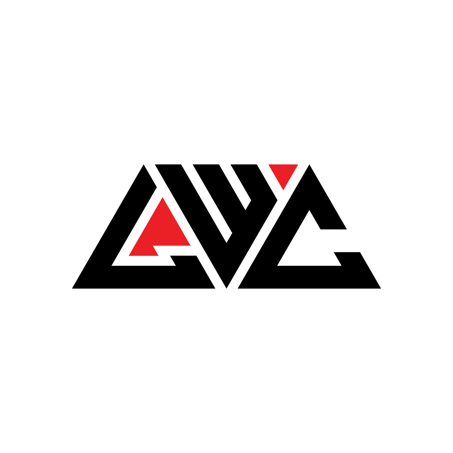 LWC Triangle Letter Logo Design With Triangle Shape LWC Triangle Logo