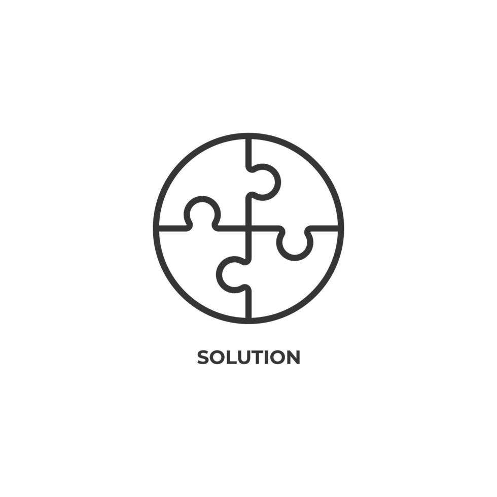 Vector Sign Of Solution Symbol Is Isolated On A White Background Icon
