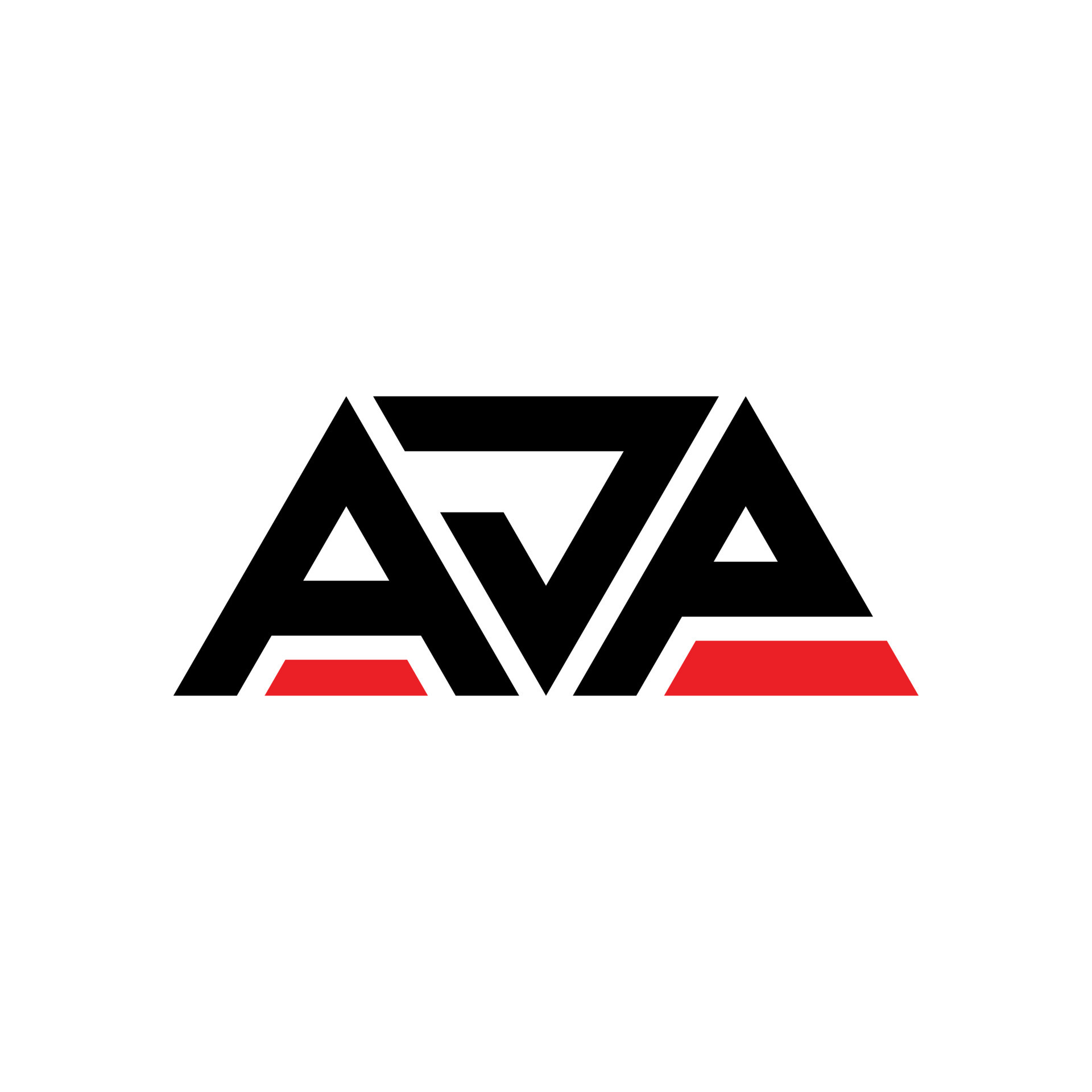 AJP Triangle Letter Logo Design With Triangle Shape AJP Triangle Logo