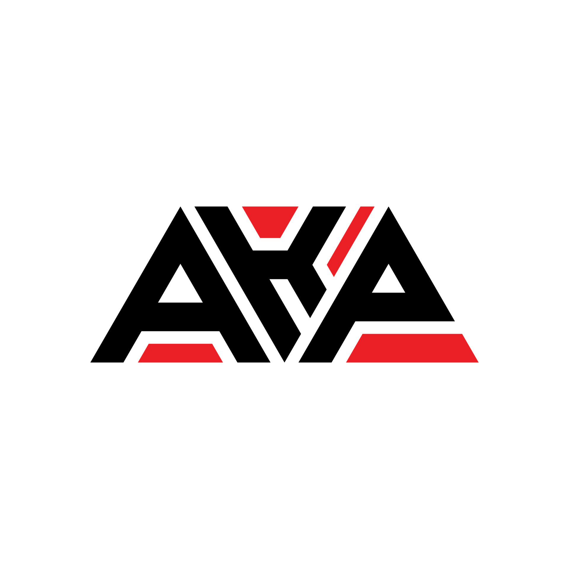 akp diseño de logotipo de letra triangular con forma de triángulo