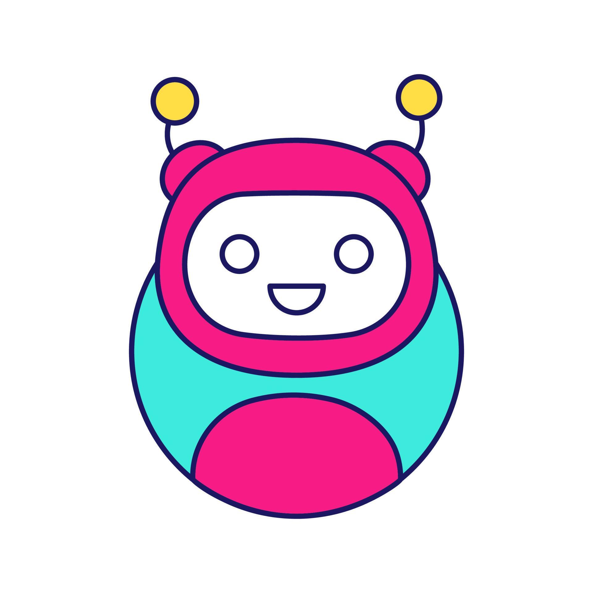 Chatbot Color Icon Modern Robot Talkbot Online Helper Virtual
