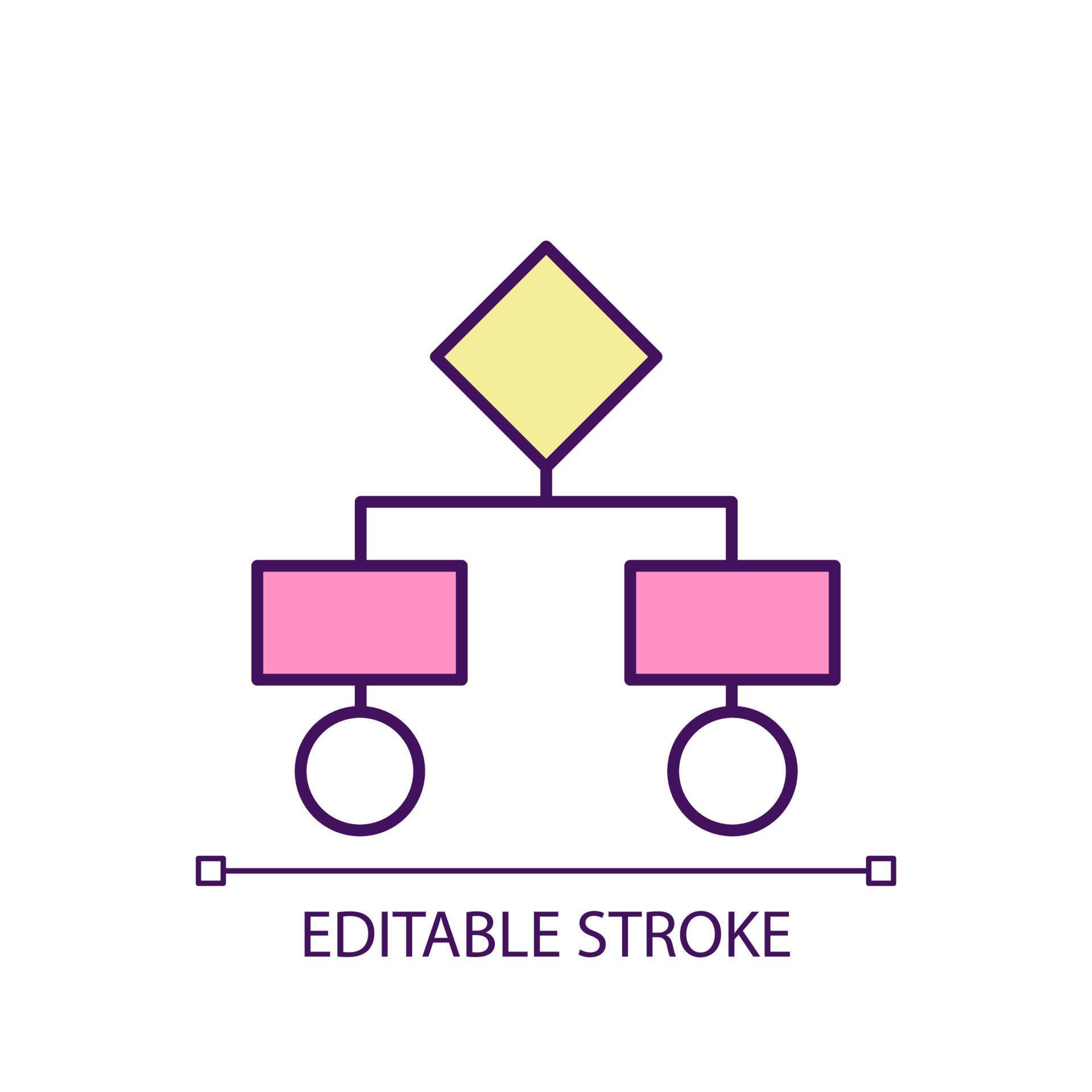 Algorithm Structure RGB Color Icon Mathematical Problem Solving Tasks