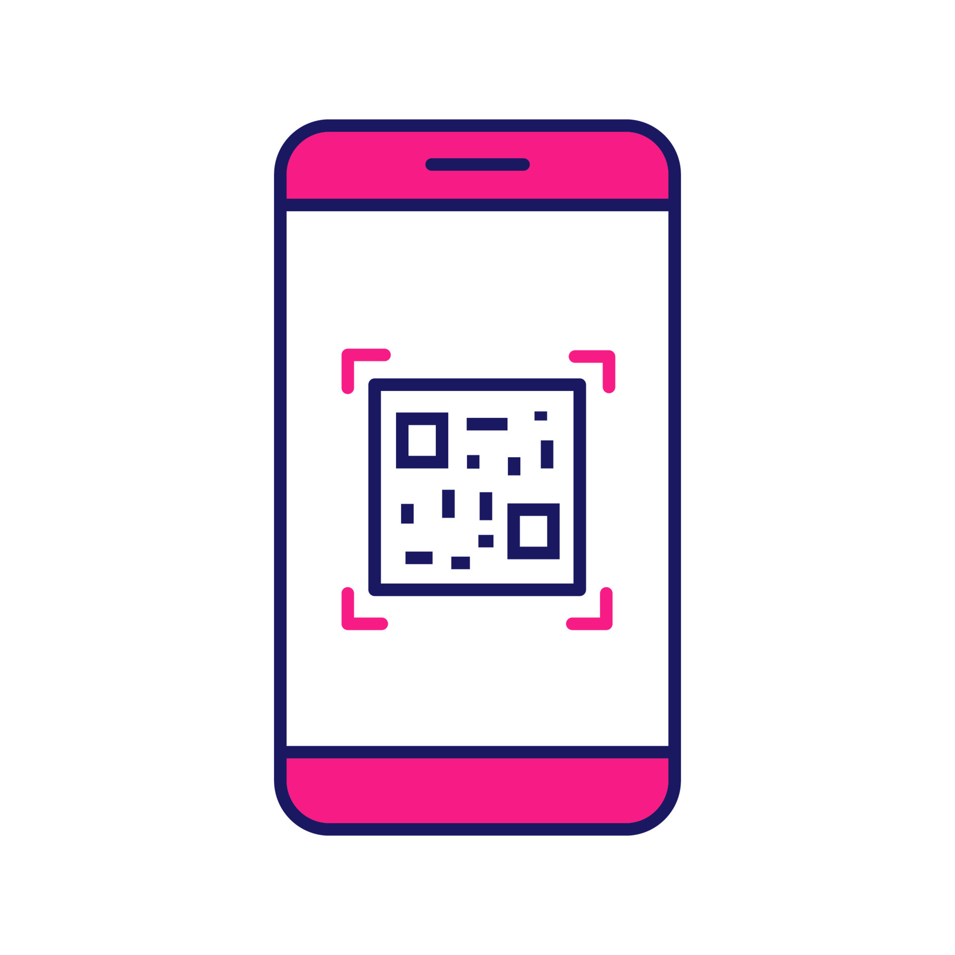 QR Code Scanning Smartphone App Color Icon Matrix Barcode Scanner 2D