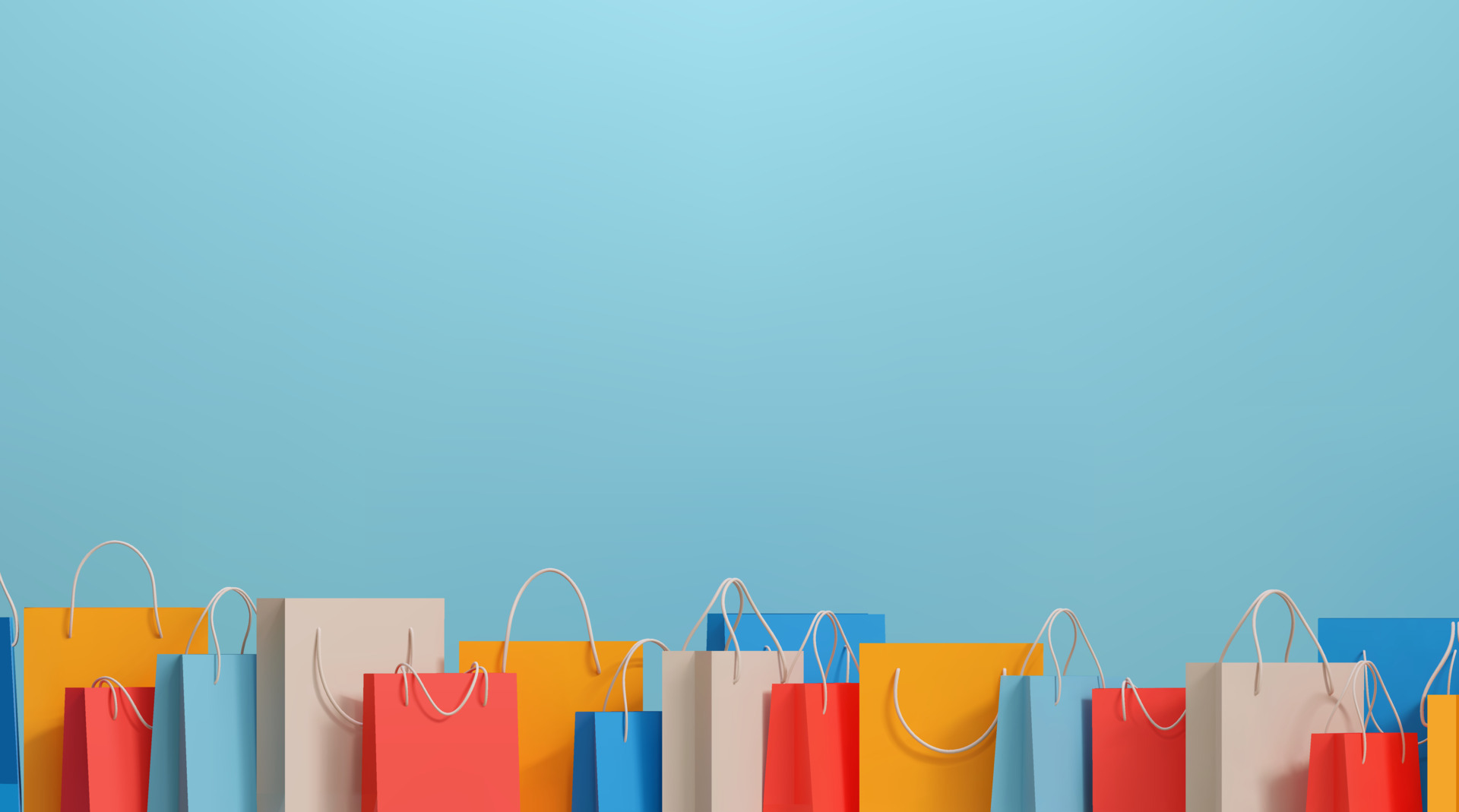 Background With Colorful Shopping Bags Vector Illustration Sale And