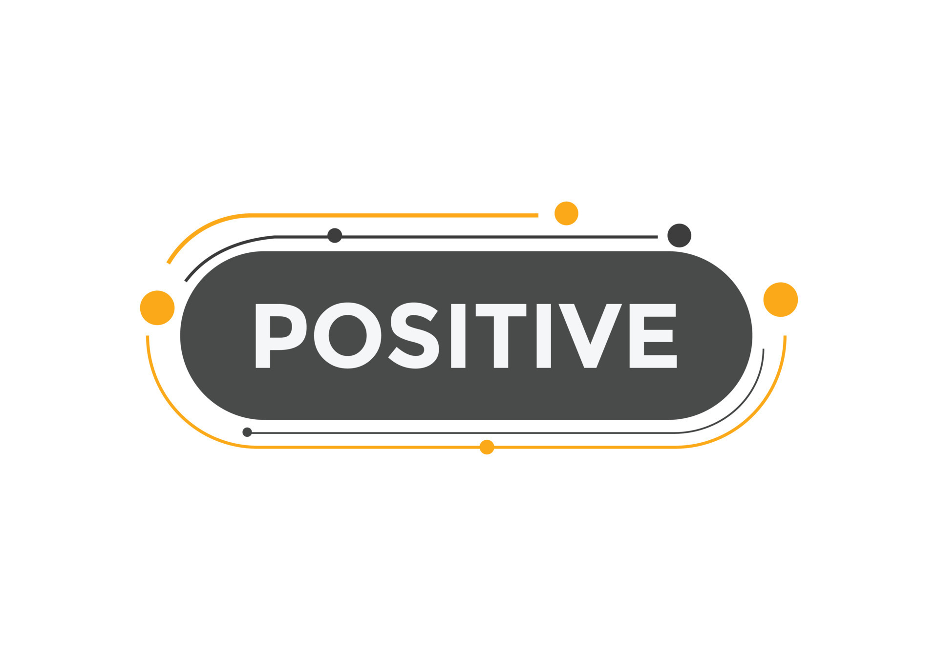 Positive Button Speech Bubble Positive Colorful Web Banner Vector