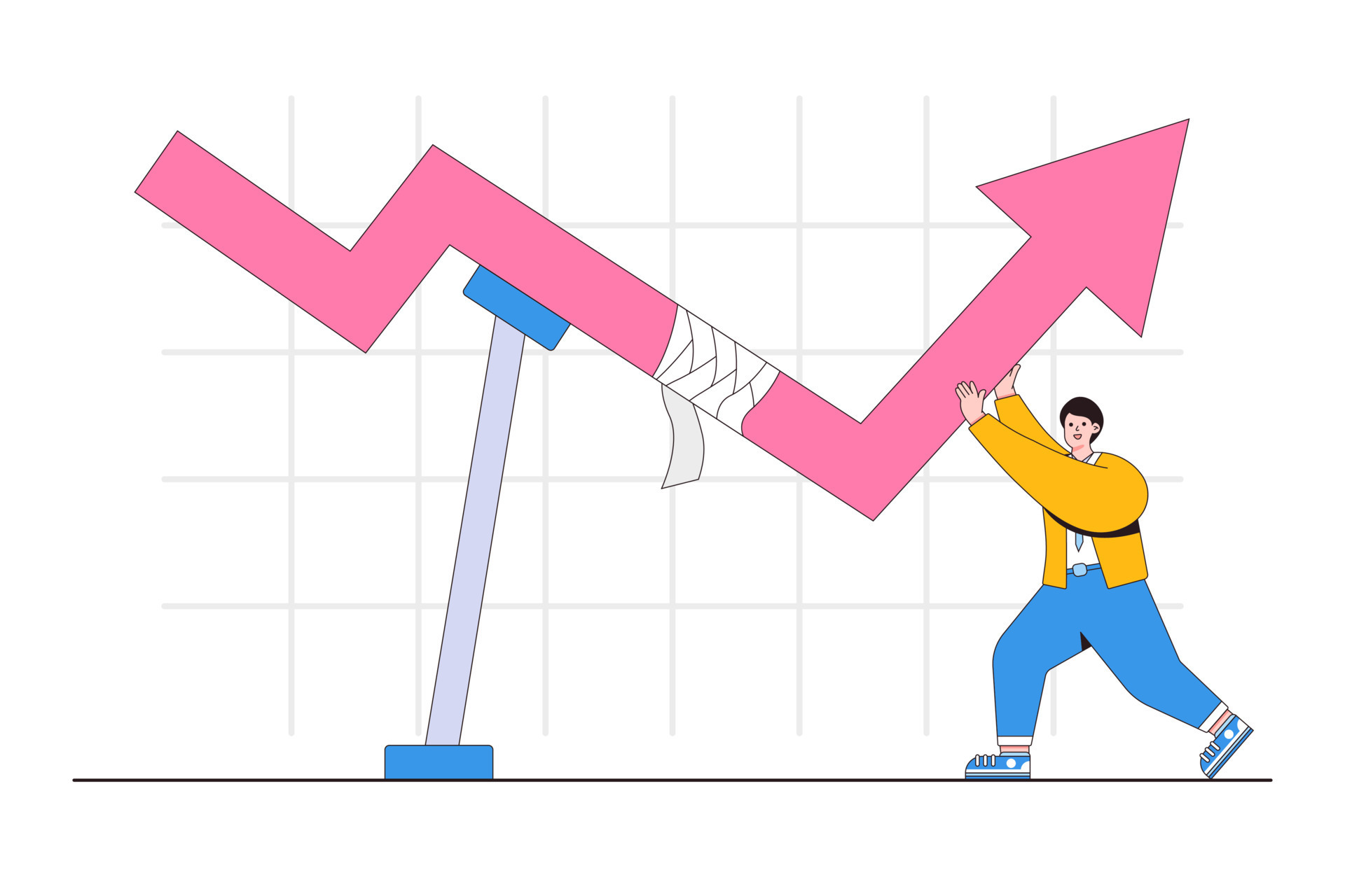 Economic Recovery Crisis Management Rising Up Stock Market Indicator